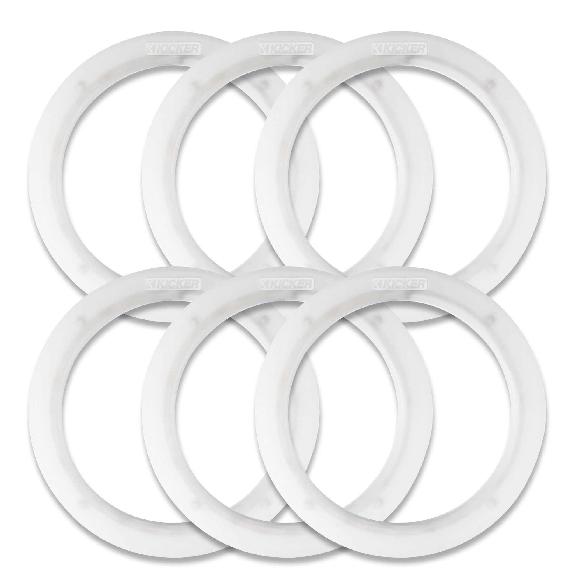 Kicker (3) 50KLSR65 6.5" Weather Proof Led Lighted Speaker Rings, 6 ...