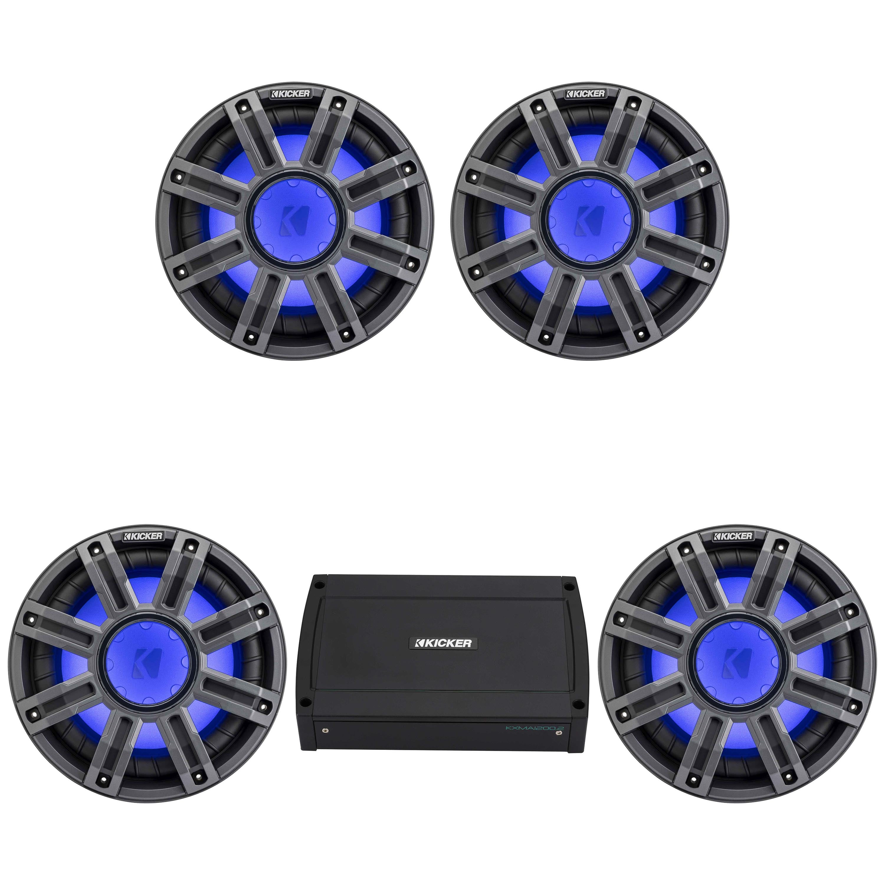 Kicker (4) 51MWE104 - MWE 10-Inch Premium Marine Subwoofer (Enclosure ...