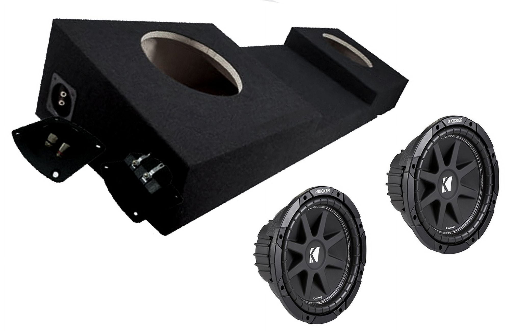 Kicker 43C104 10" Comp C10 Series Sub & TRUCK572X10 Dual 10 Truck Box w ...