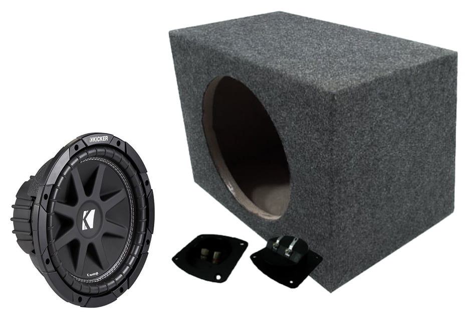 Kicker 43C104 10" Comp C10 Series Sub and ASC 110PRF Sub Box Enclosure - Walmart.com