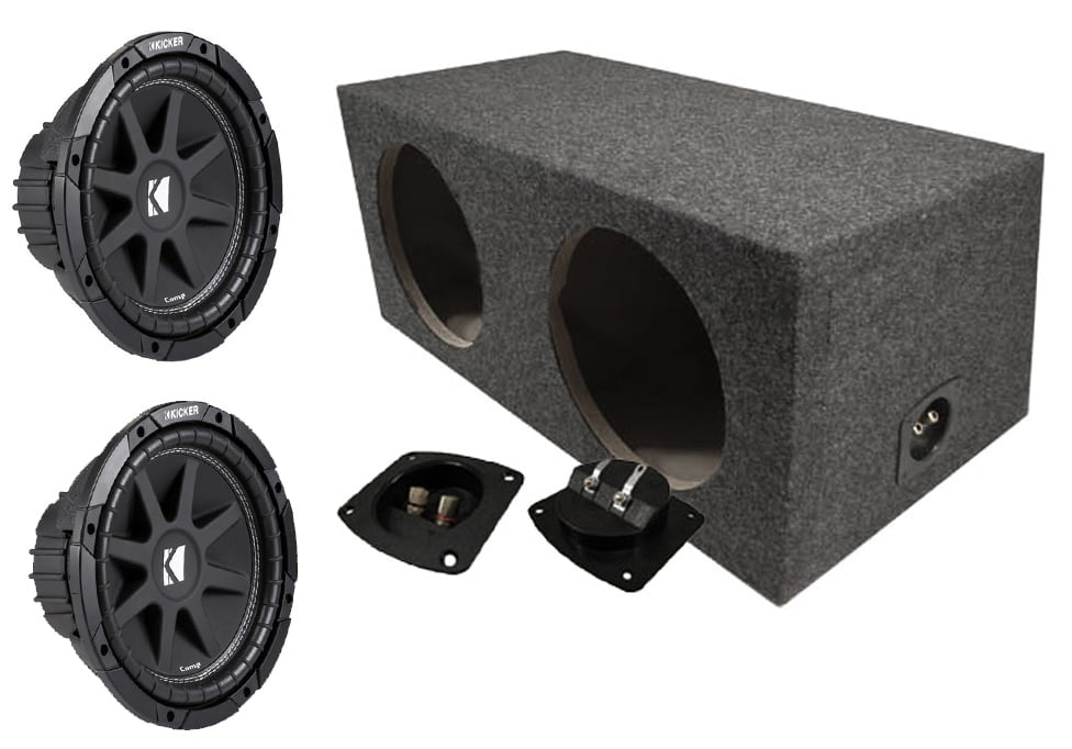 Kicker 43C104 10" Comp C10 Series Sub and ASC 210PRF Sub Box Enclosure - Walmart.com