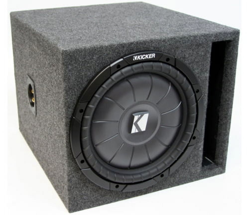 Kicker 43CVR122 12" 400W RMS 2 Ohm Sub and ASC 1X12VMBASS Sub Box ...