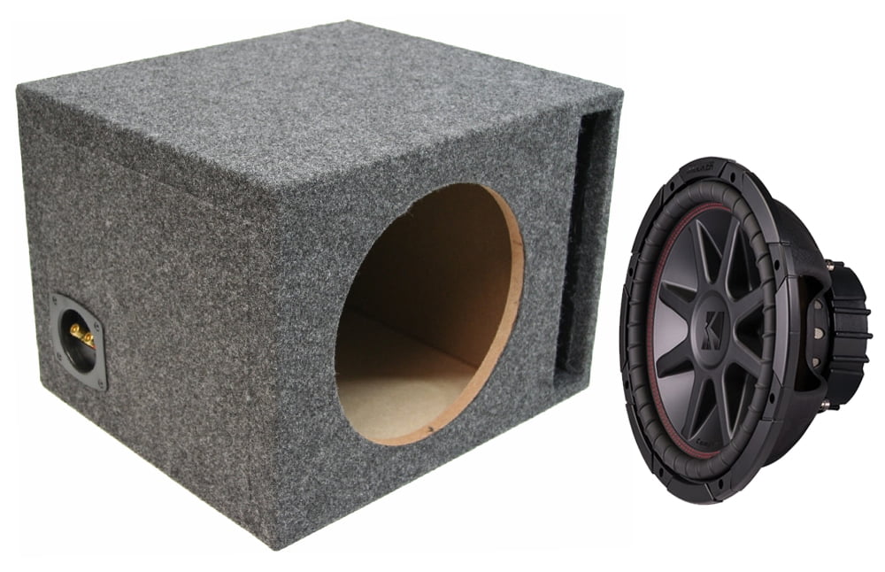 Kicker 43CVR122 12" 400W RMS 2 Ohm Sub and ASC PV112 Single Sub Box ...