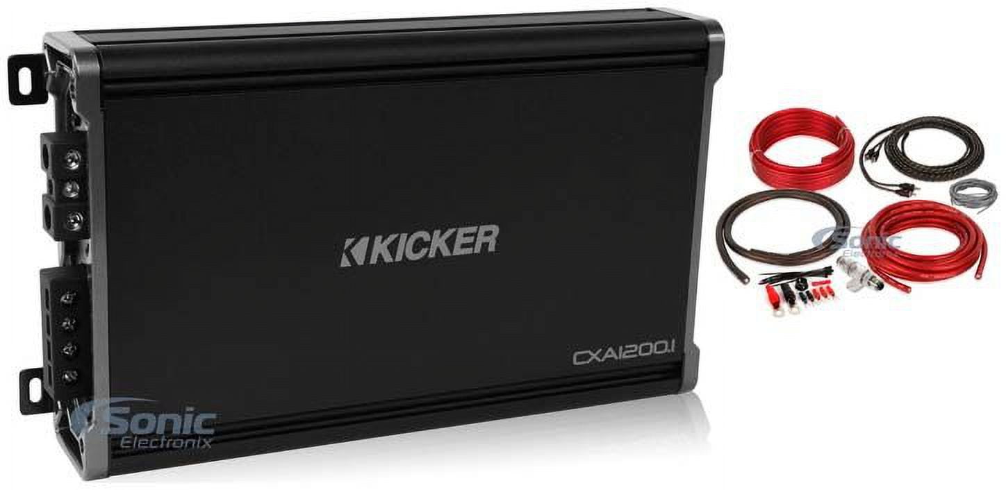 Kicker 43CXA12001 (CXA1200.1) Monoblock Amplifier + Free Amp Kit 2400W ...