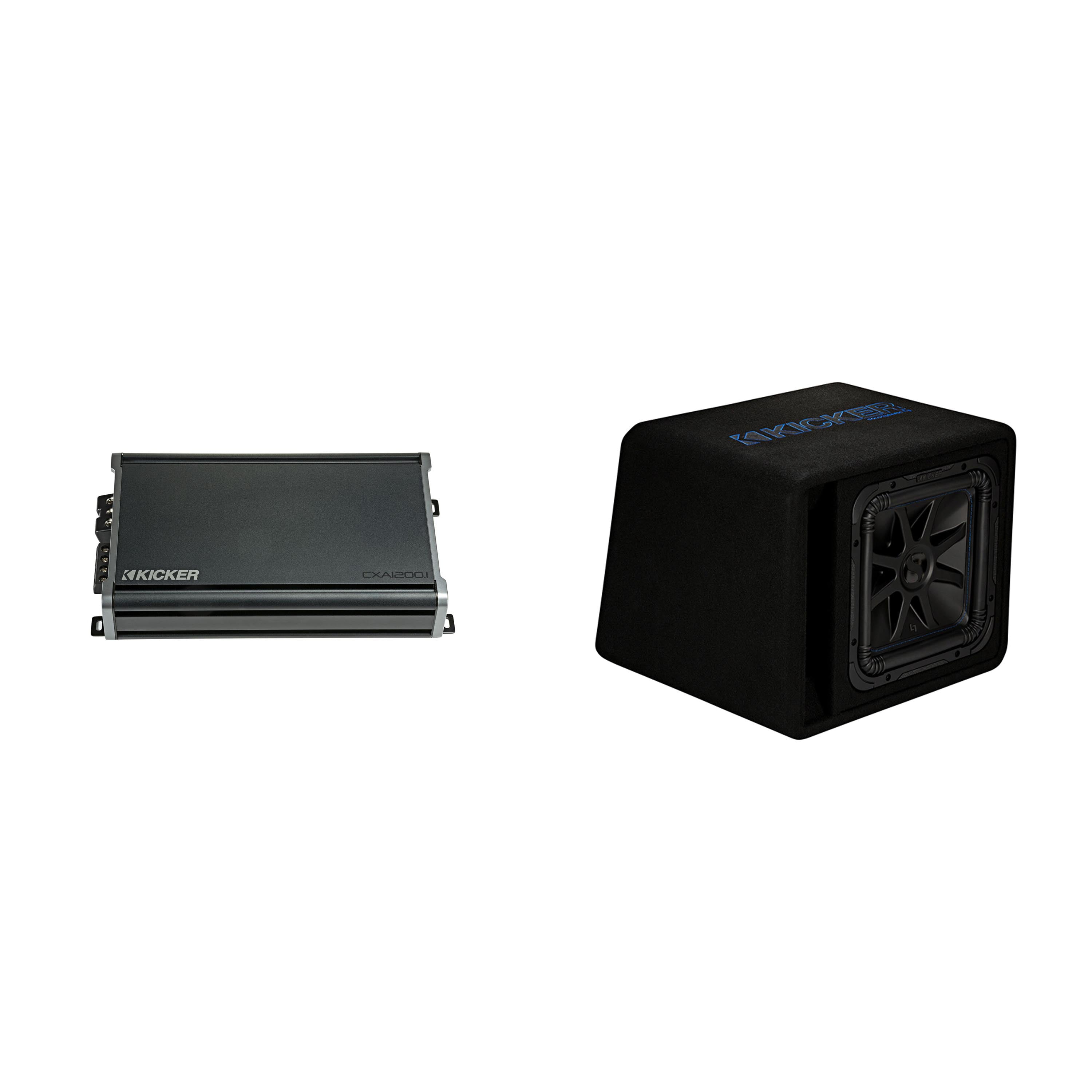Kicker 44VL7S122 L7S 12" Subwoofer Vented Enclosure with CXA1200.1 Amp ...