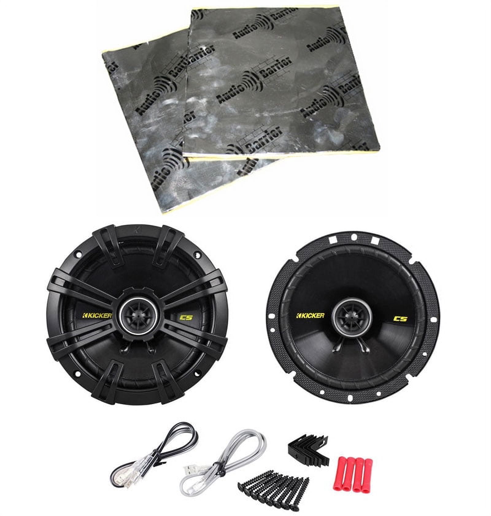 Kicker 46CSC654 6 1/2" Stereo Speakers & HA-SDSK Mat 10x10" Sheets ...
