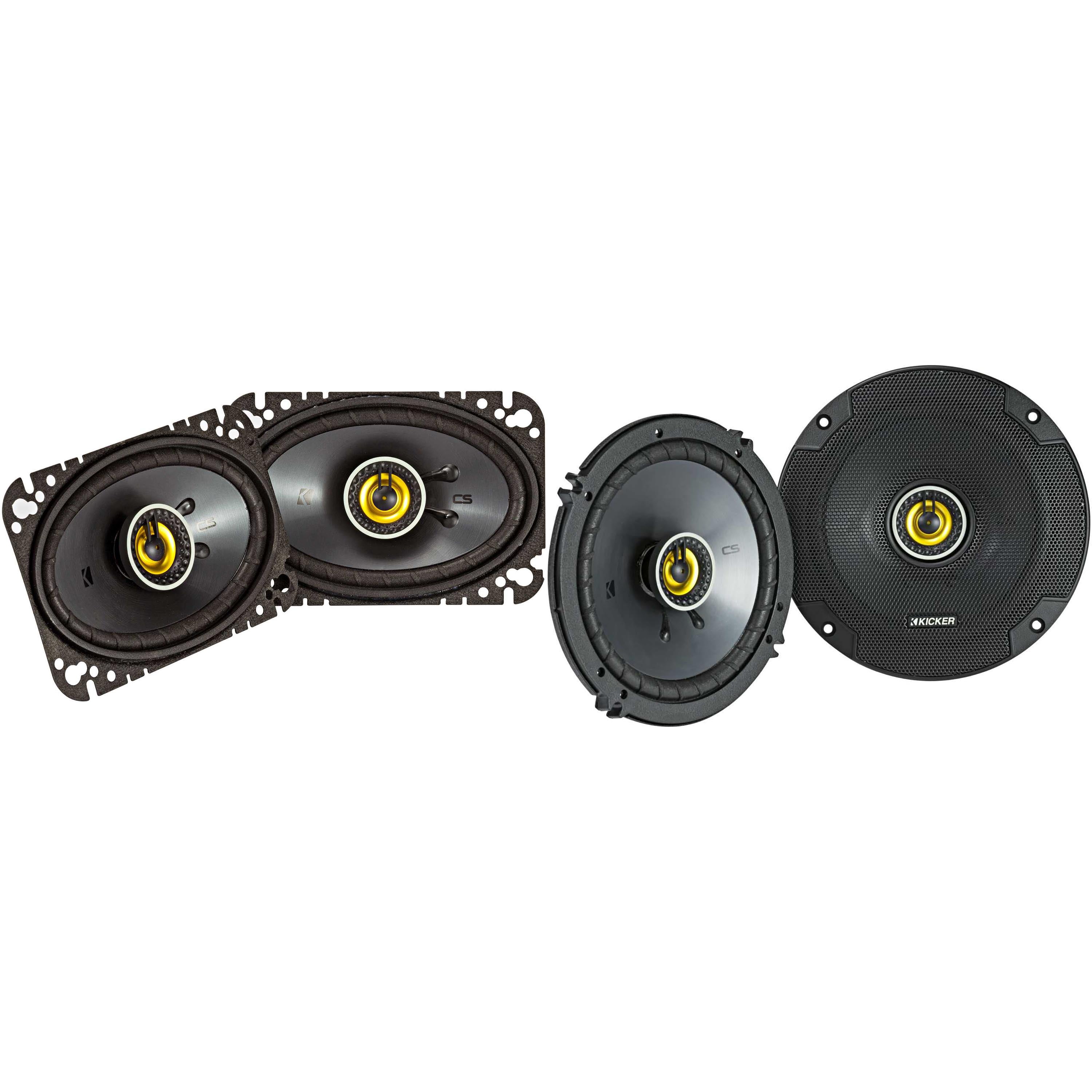 KICKER Speaker Package of 2 Items: CS Series Two 6.5" Coaxial Speakers ...