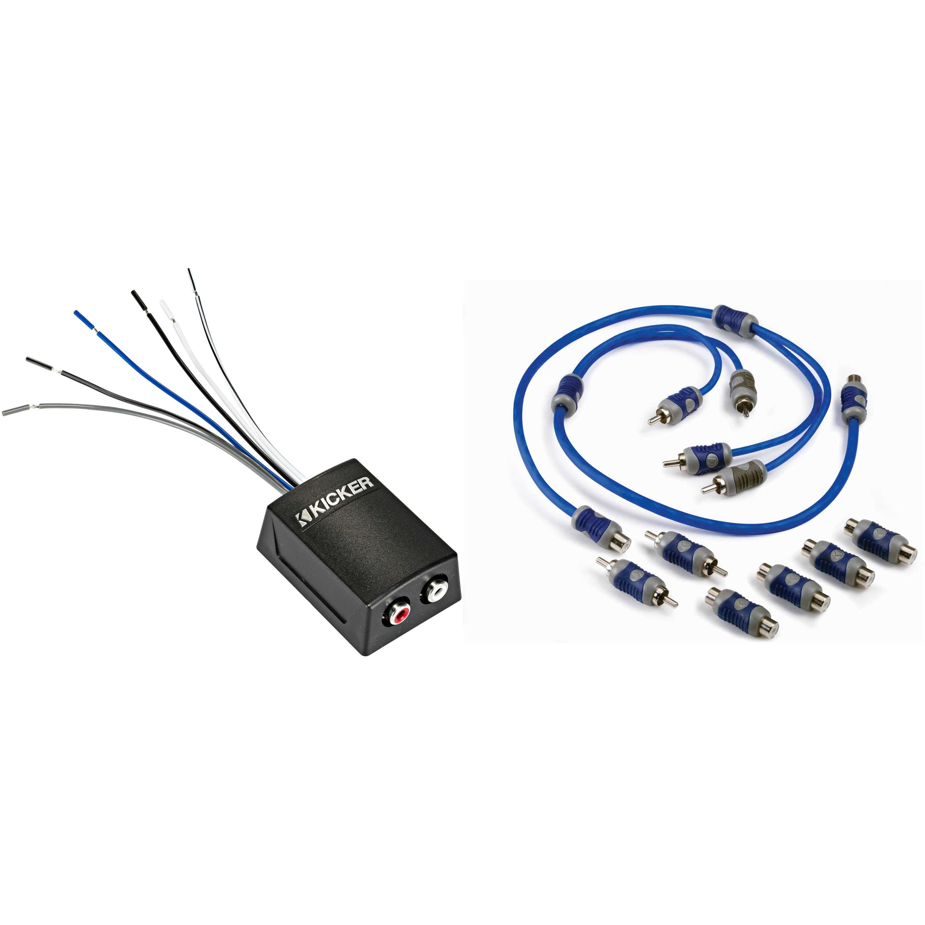 Kicker 46KISLOC2 K-Series Stereo Line-Output Converter w/ Remote Turn ...