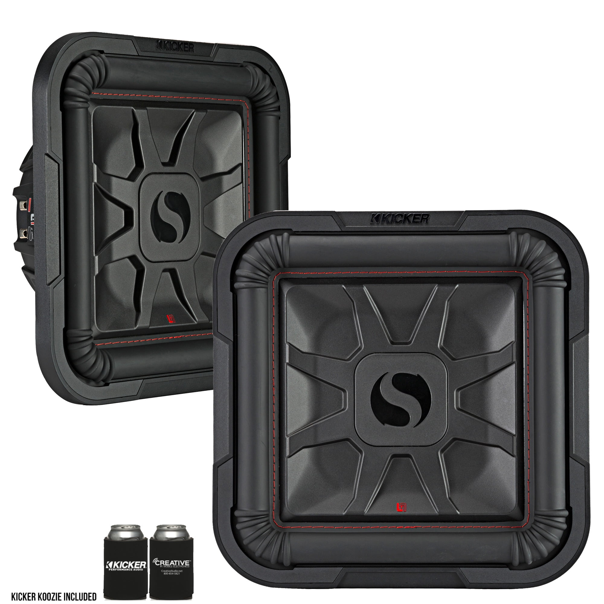 Kicker 46L7T124 Two L7T L7-Thin 12-Inch (30cm) Subwoofers, Dual Voice ...