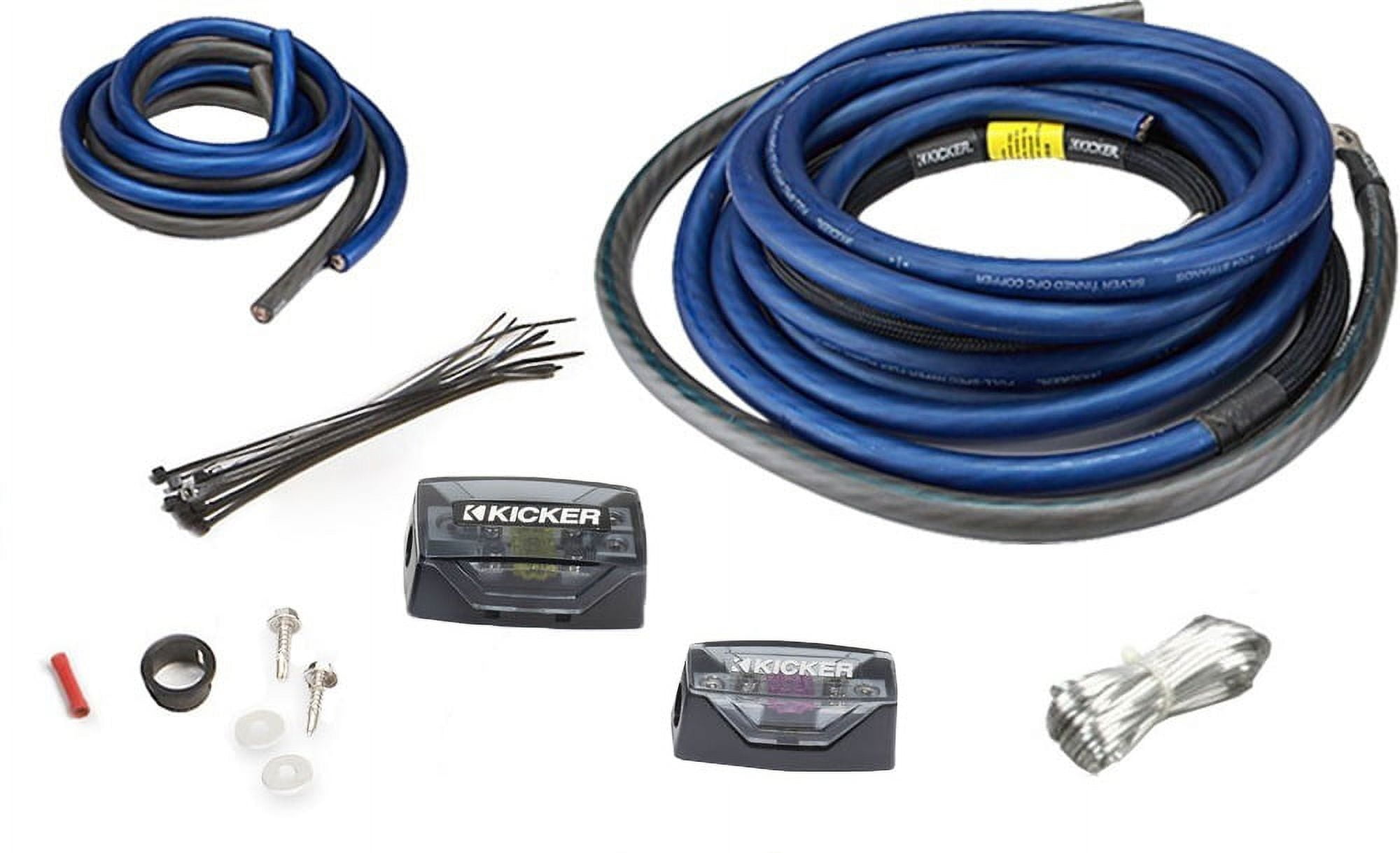 Kicker 46PKD1 1/0AWG Dual Amplifier Power Kit with Hyper-Flex Cables ...