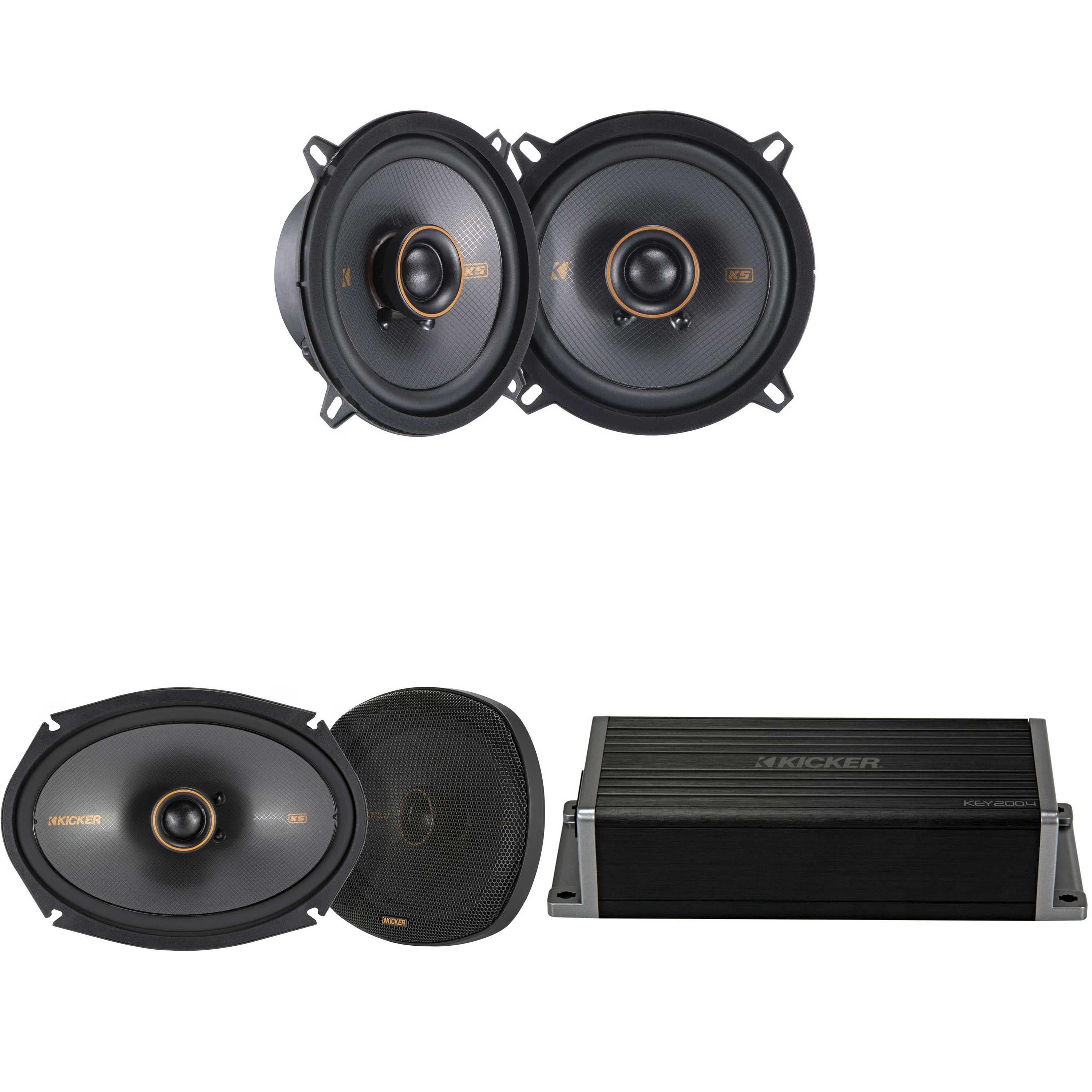 Kicker 47KEY2004 4-Channel DSP Smart Amp w/ 51KSC 6x9" & 5.25" Audio Upgrade Bundle - Walmart.com