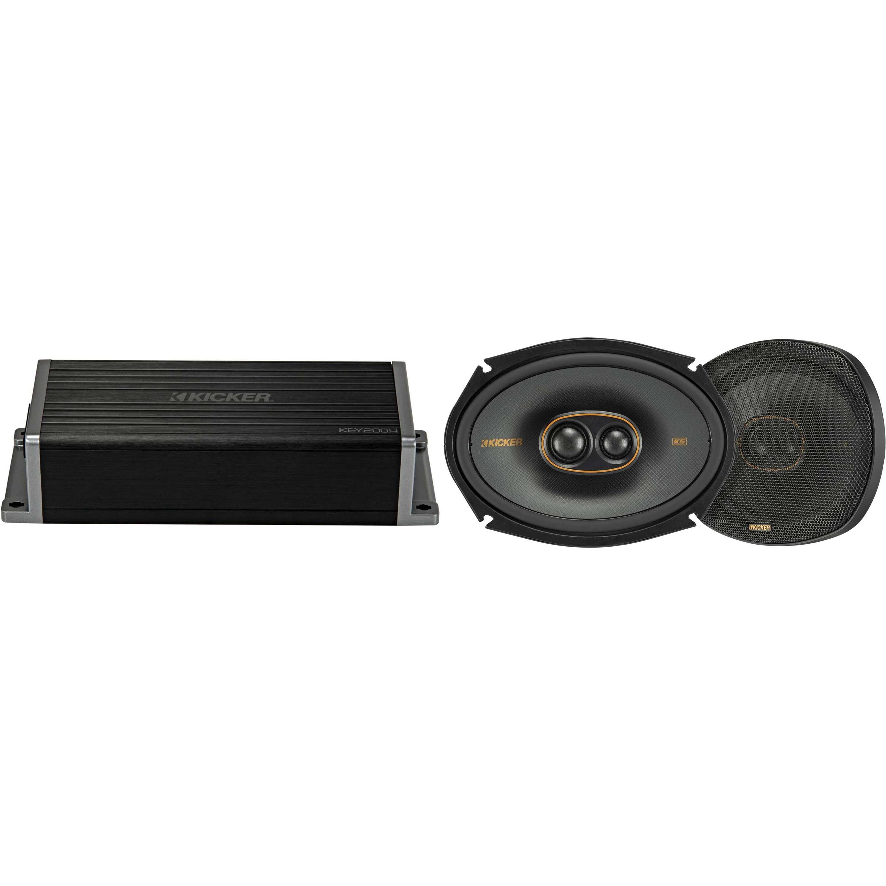 Kicker 47KEY2004 4-Channel DSP Smart Amp w/ 51KSC69304 6x9" Audio Upgrade Bundle - Walmart.com