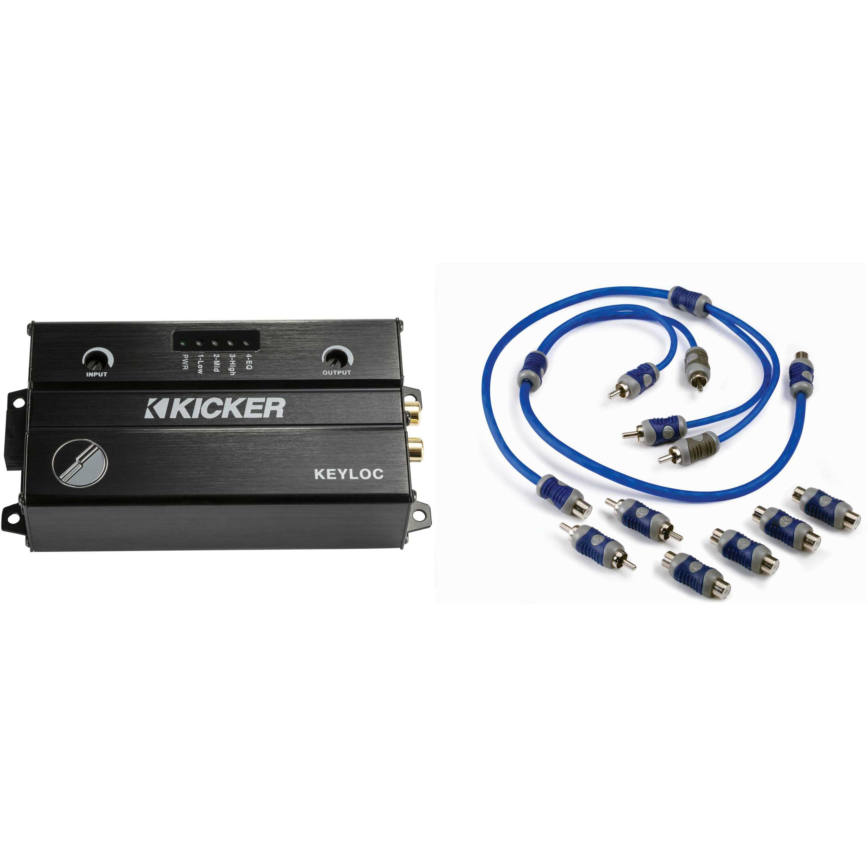 Kicker 47KEYLOC Key Series Smart Powered Line-Out Converter & 46KIYFM Y ...