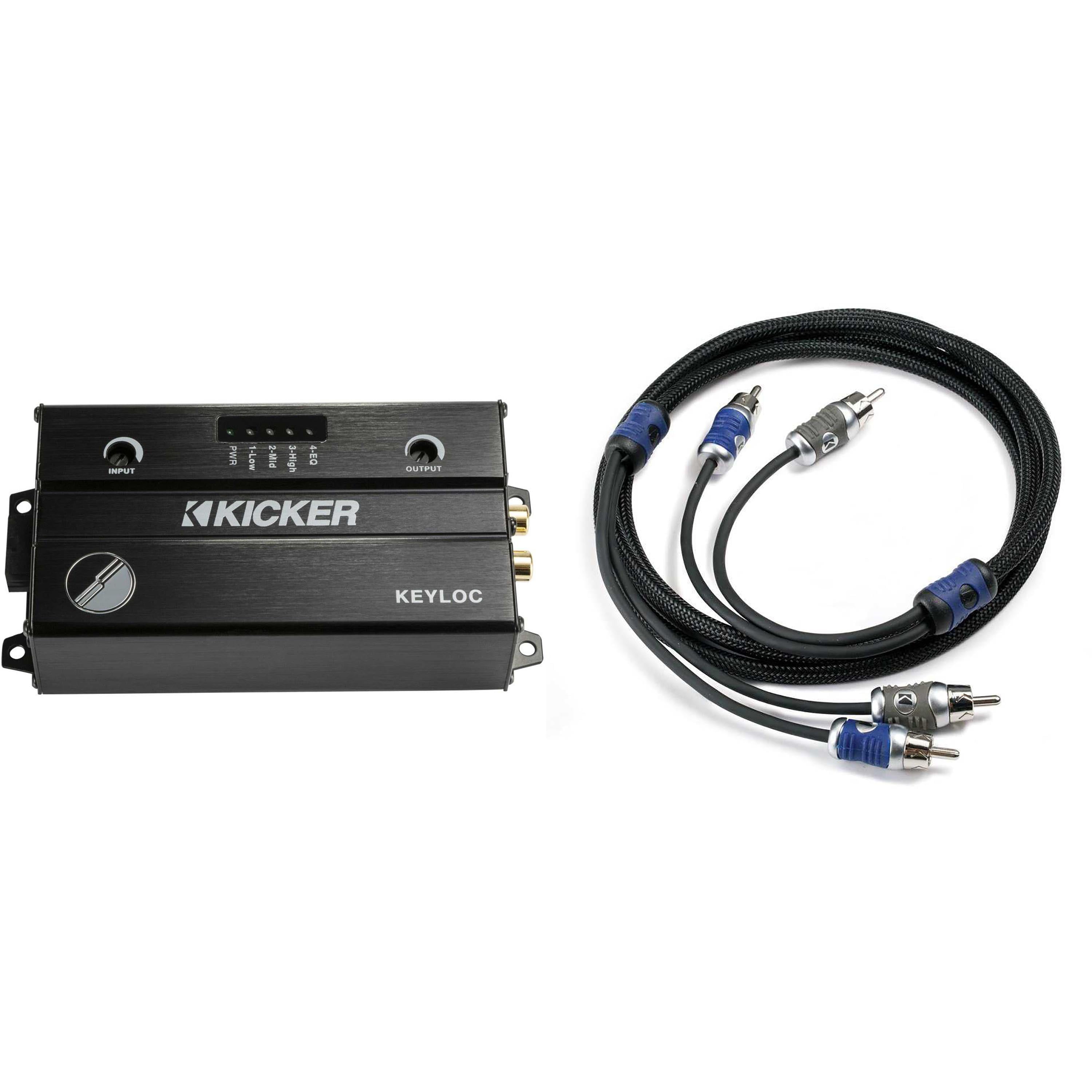 Kicker 47KEYLOC Key Series Smart Powered Line-Out Converter & 46QI24 4 ...