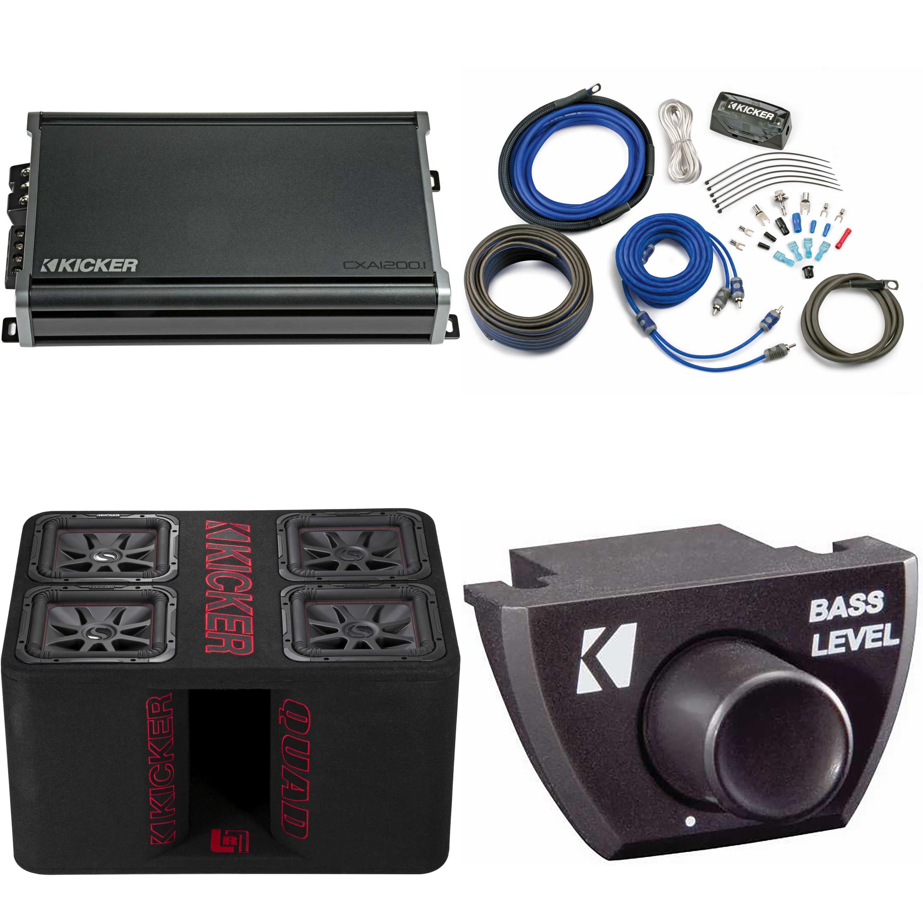 Kicker 47QL7R122 12-Inch (30cm) Loaded Ported Quad Box, 2-Ohm w ...