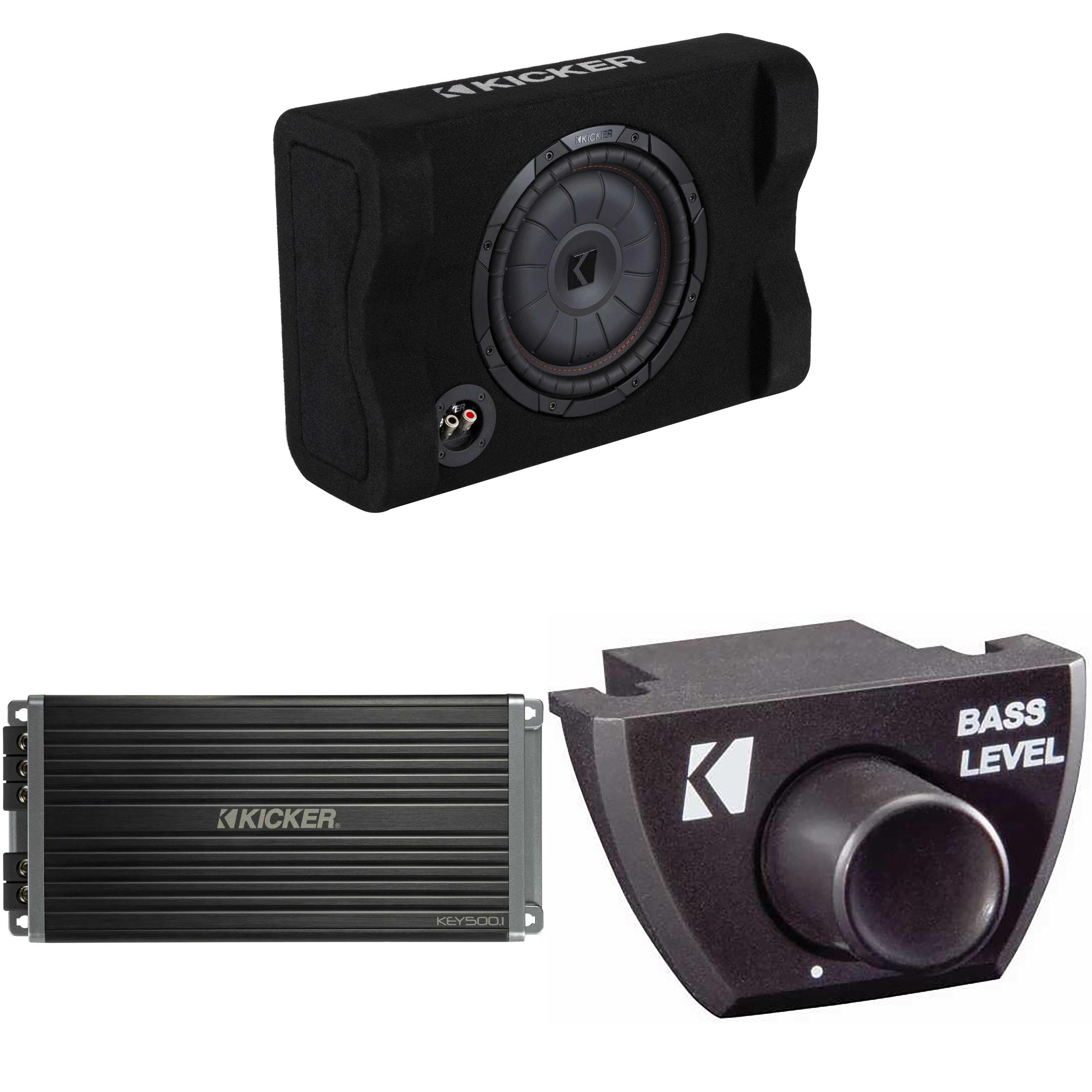 Kicker 48CVTDF102 CVTDF 10" Sub Down Firing enclosure w/ 500 Watt Key ...