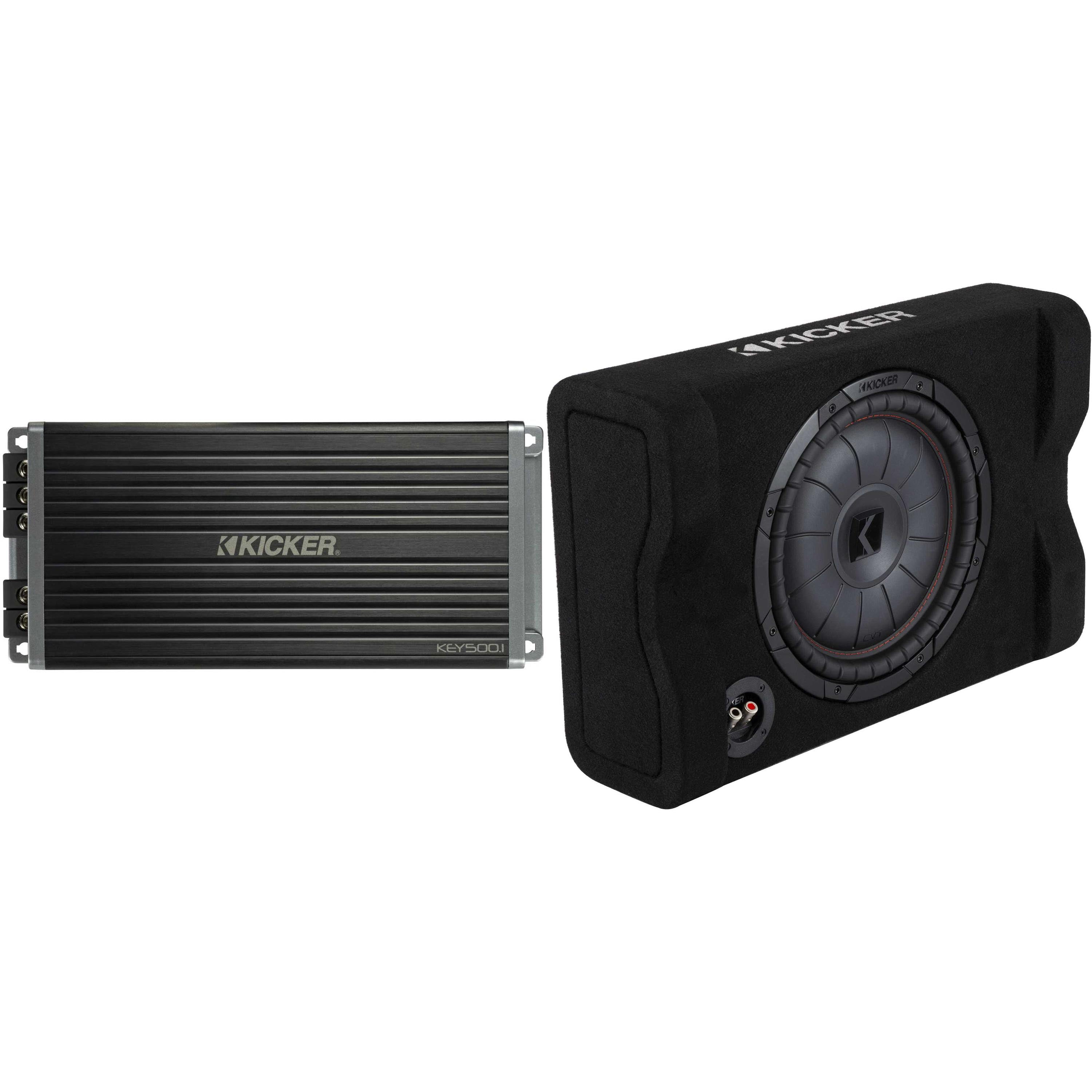 Kicker 48CVTDF122 CVTDF 12" Sub Down Firing enclosure w/ 500 Watt Key ...