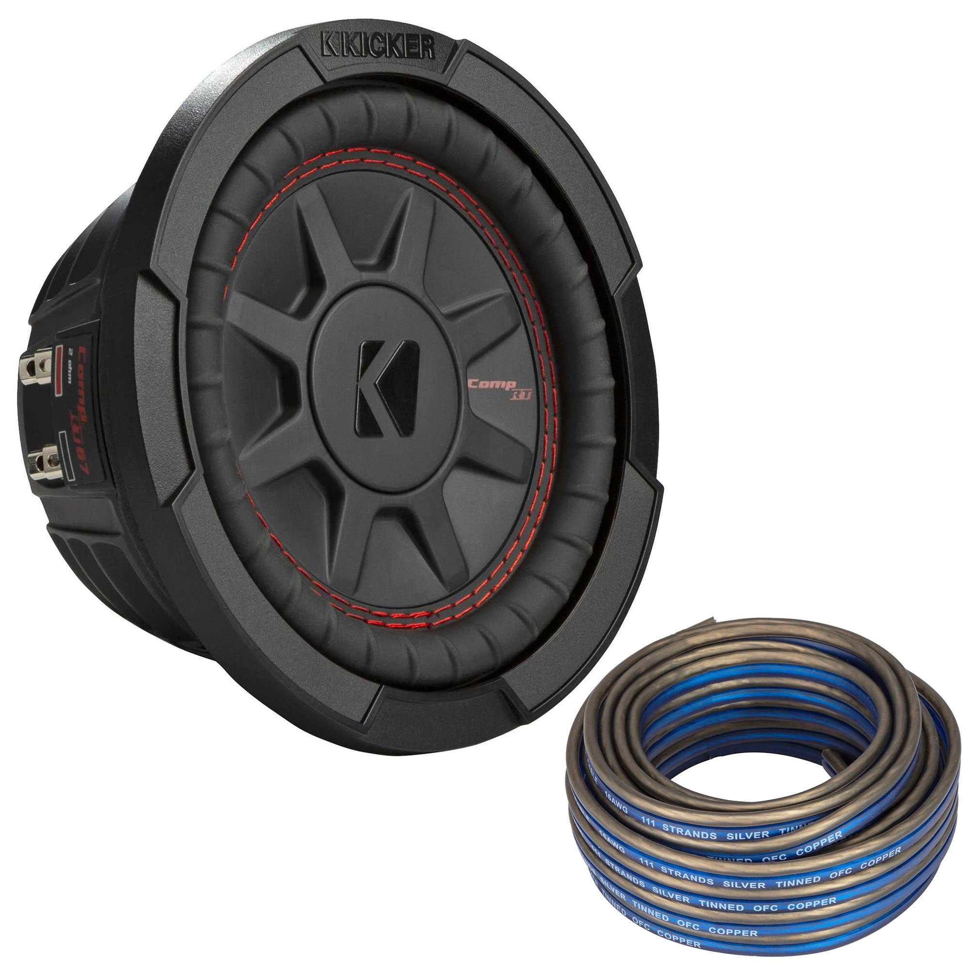 Kicker 48CWRT672 CompRT 6.75" Subwoofer, DVC, 2-ohm - Includes Speaker ...