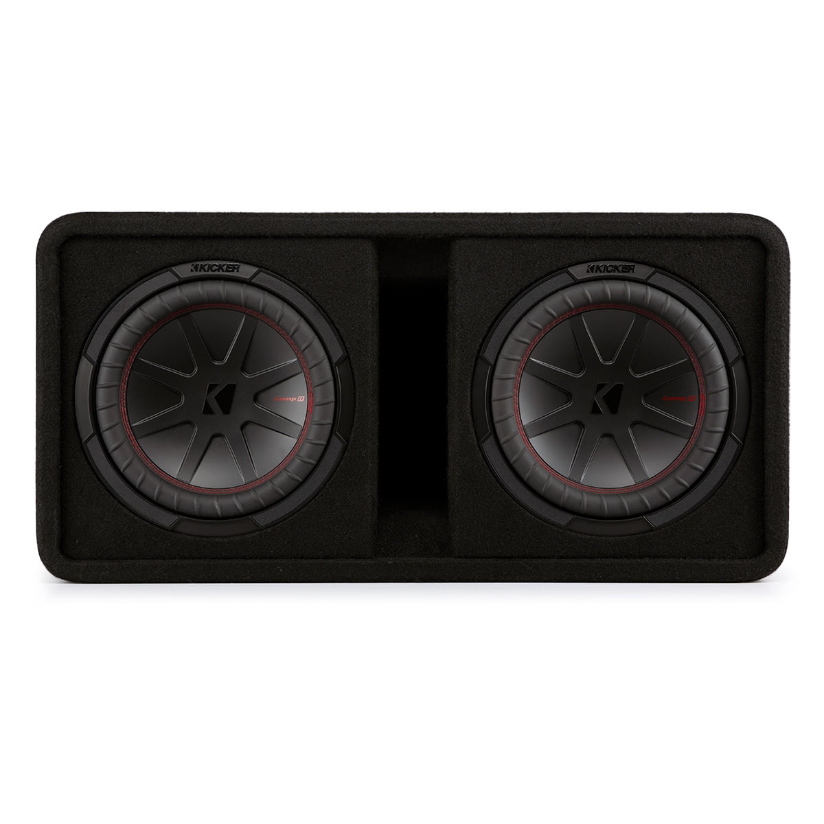 "KICKER Car Sub Speaker, 48DCWR102 CompR Dual 10"" 2-Ohm Subwoofer ...