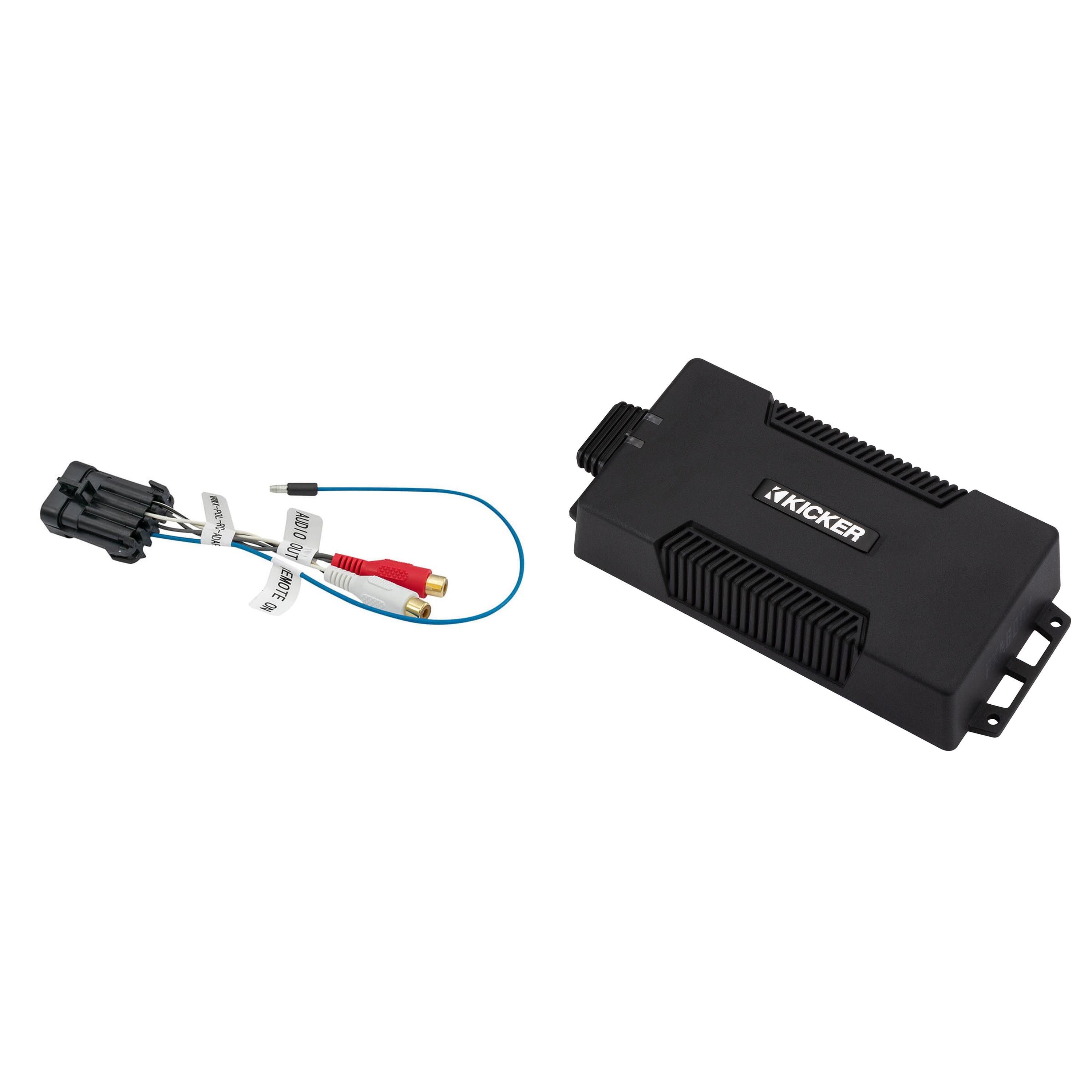 Kicker 48PXA6001 UTV Marine Amplifier & Adapter for Polaris Ride ...