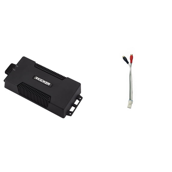 Kicker 48PXA6001 UTV Marine Amplifier & Non-Ride Command RCA Adapter ...