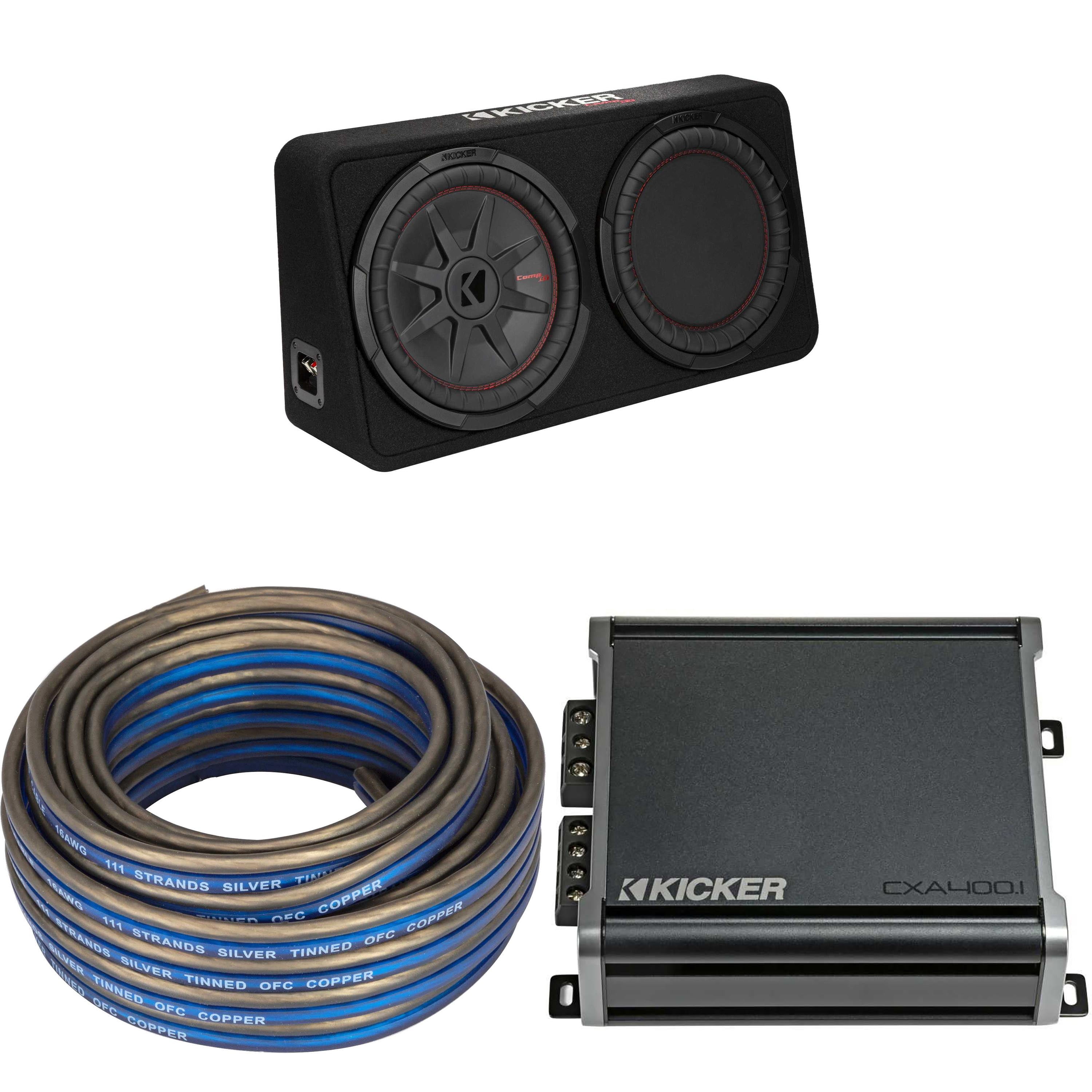 Kicker 48TCWRT122 CompRT 12" subwoofer in thin profile enclosure, 2ohm ...
