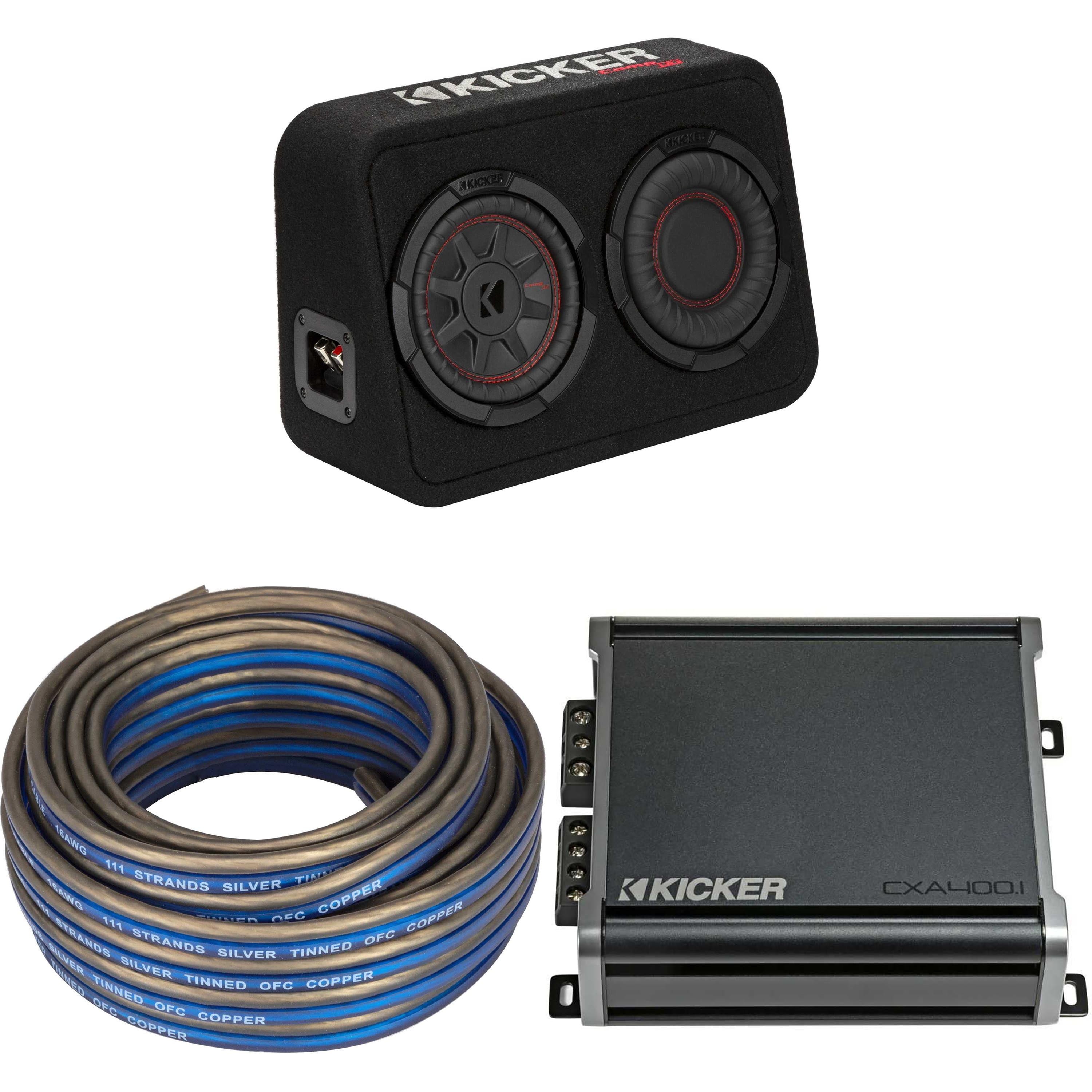 Kicker 48TCWRT672 CompRT 6" subwoofer in thin profile enclosure, 2ohm ...