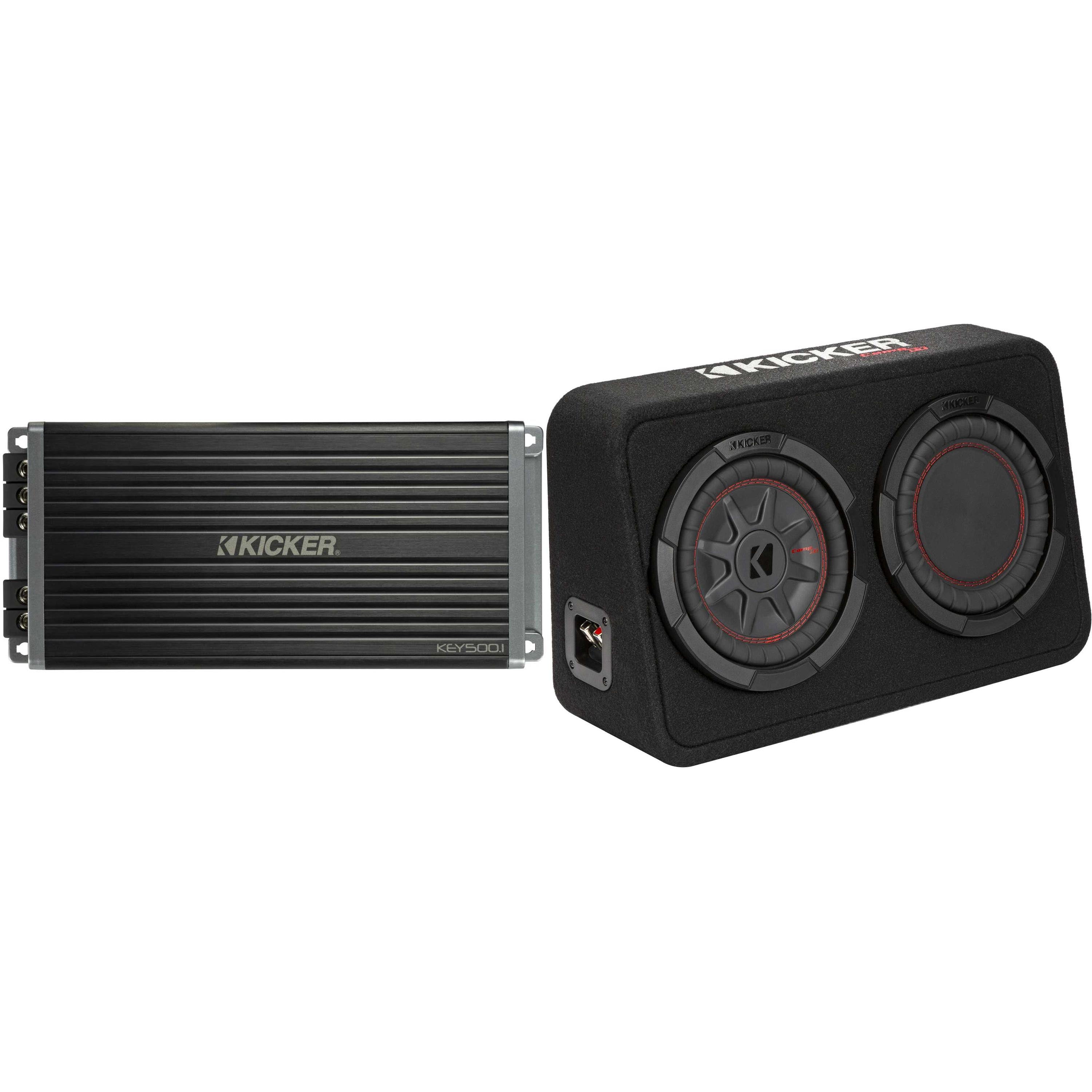 Kicker 48TCWRT82 CompRT 8" subwoofer in thin profile enclosure, 2ohm ...