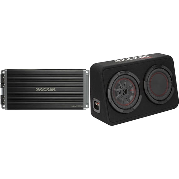 Kicker 48TCWRT82 CompRT 8" subwoofer in thin profile enclosure, 2ohm ...