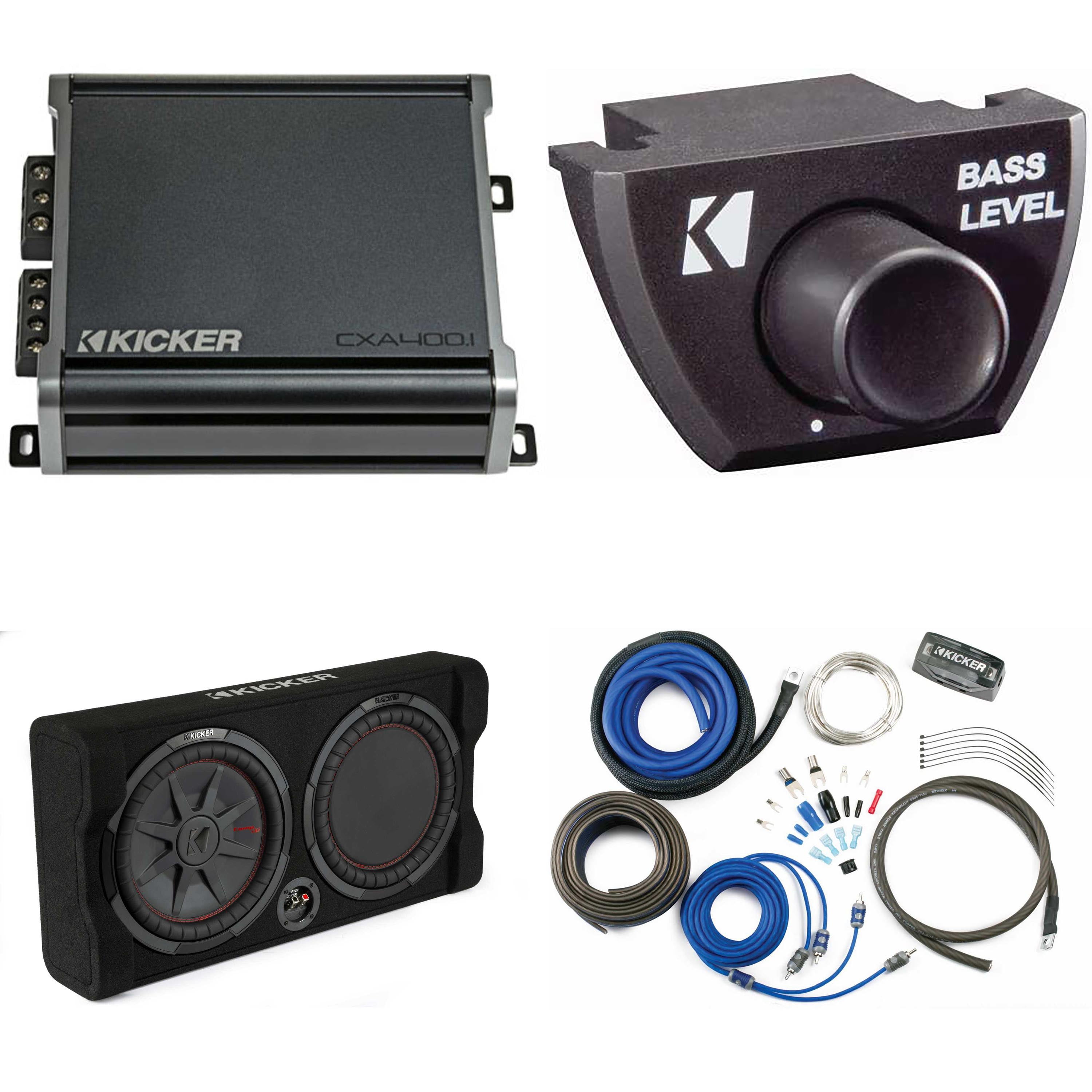 Kicker 48TRTP122 Comp RT 12" Subwoofer Enclosure Package + 46CXA4001 ...