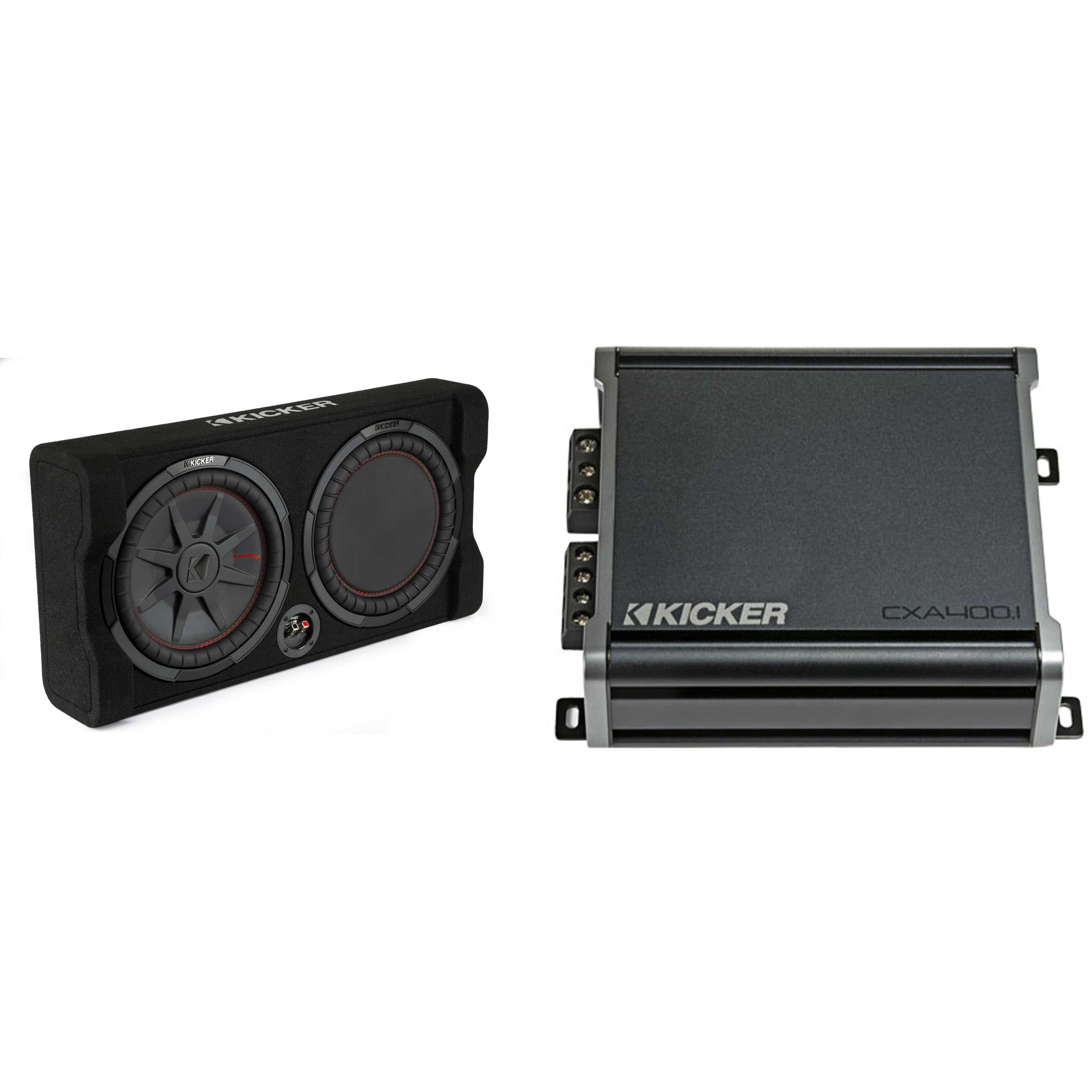 Kicker 48TRTP122 Comp RT 12" Subwoofer Enclosure Package + 46CXA4001 ...