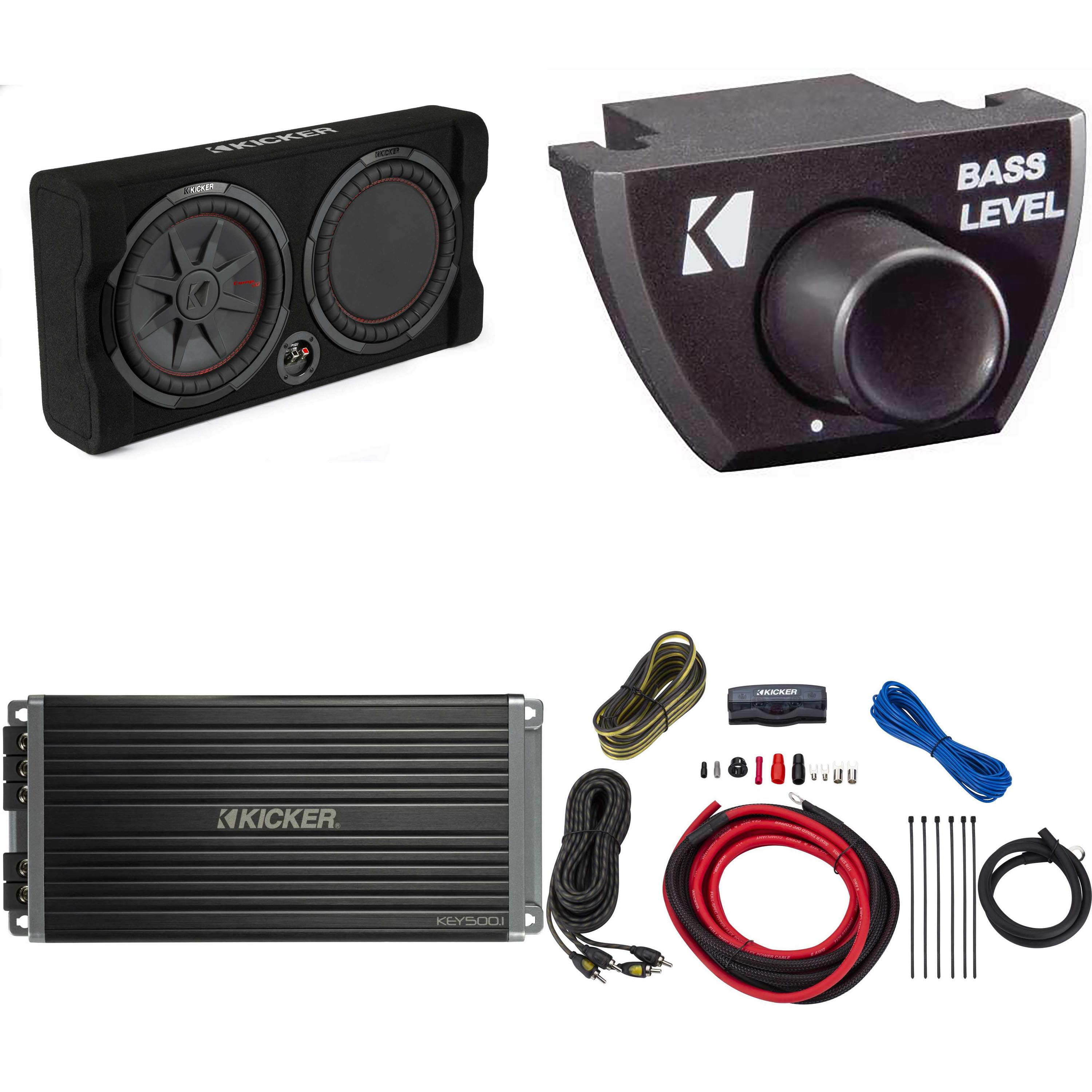 Kicker 48TRTP122 Comp RT 12" Subwoofer Enclosure Package + 47KEY5001 ...