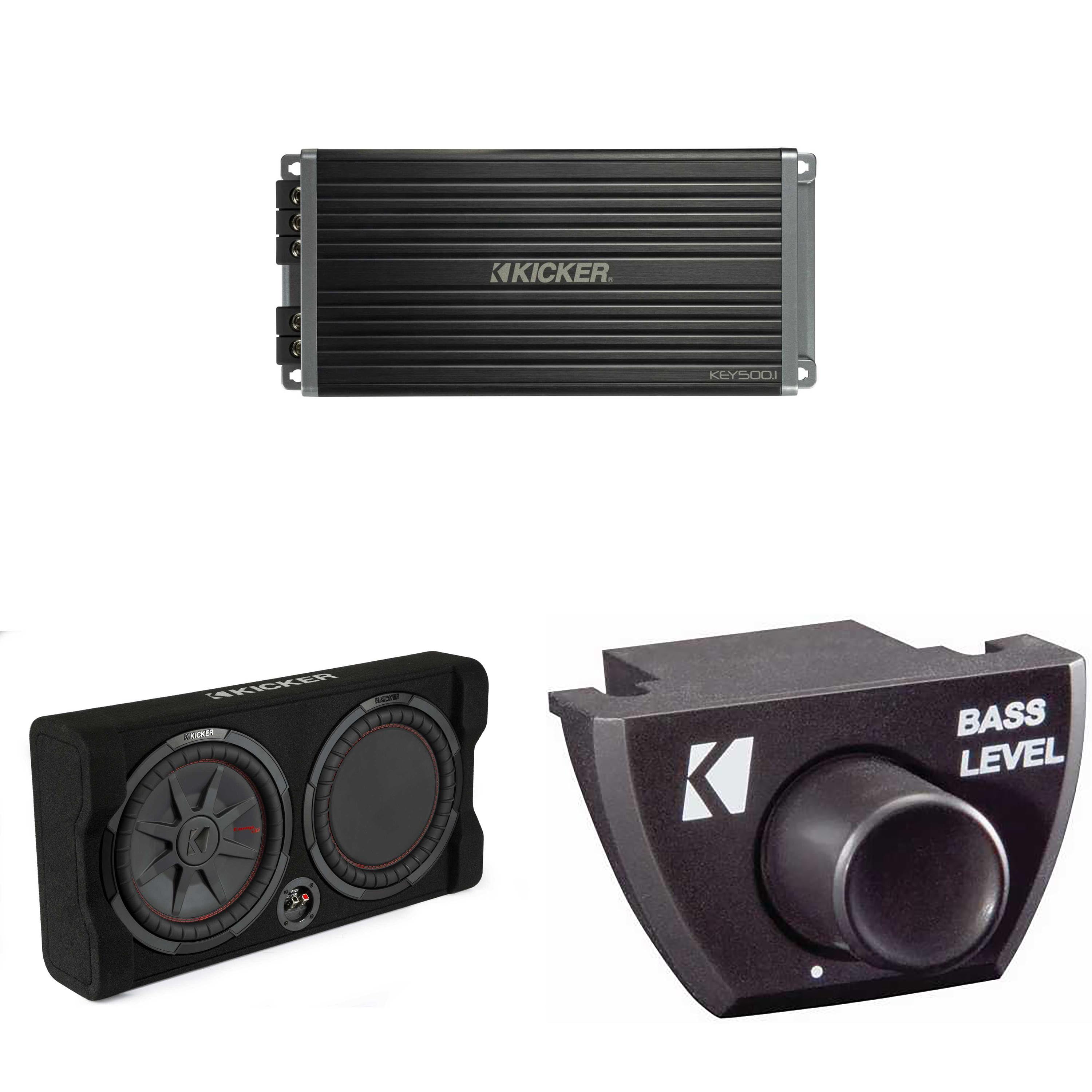 Kicker 48TRTP122 Comp RT 12" Subwoofer Enclosure Package + 47KEY5001 ...