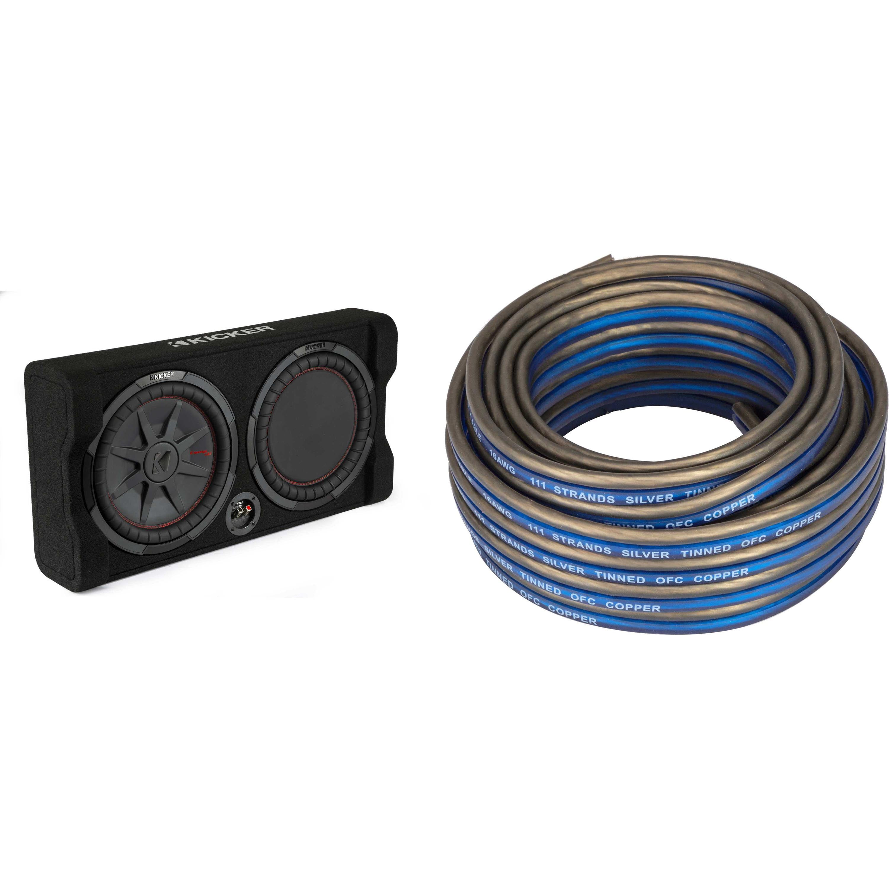 Kicker 48TRTP122 Comp RT 12" Subwoofer Enclosure Package w/ Speaker ...