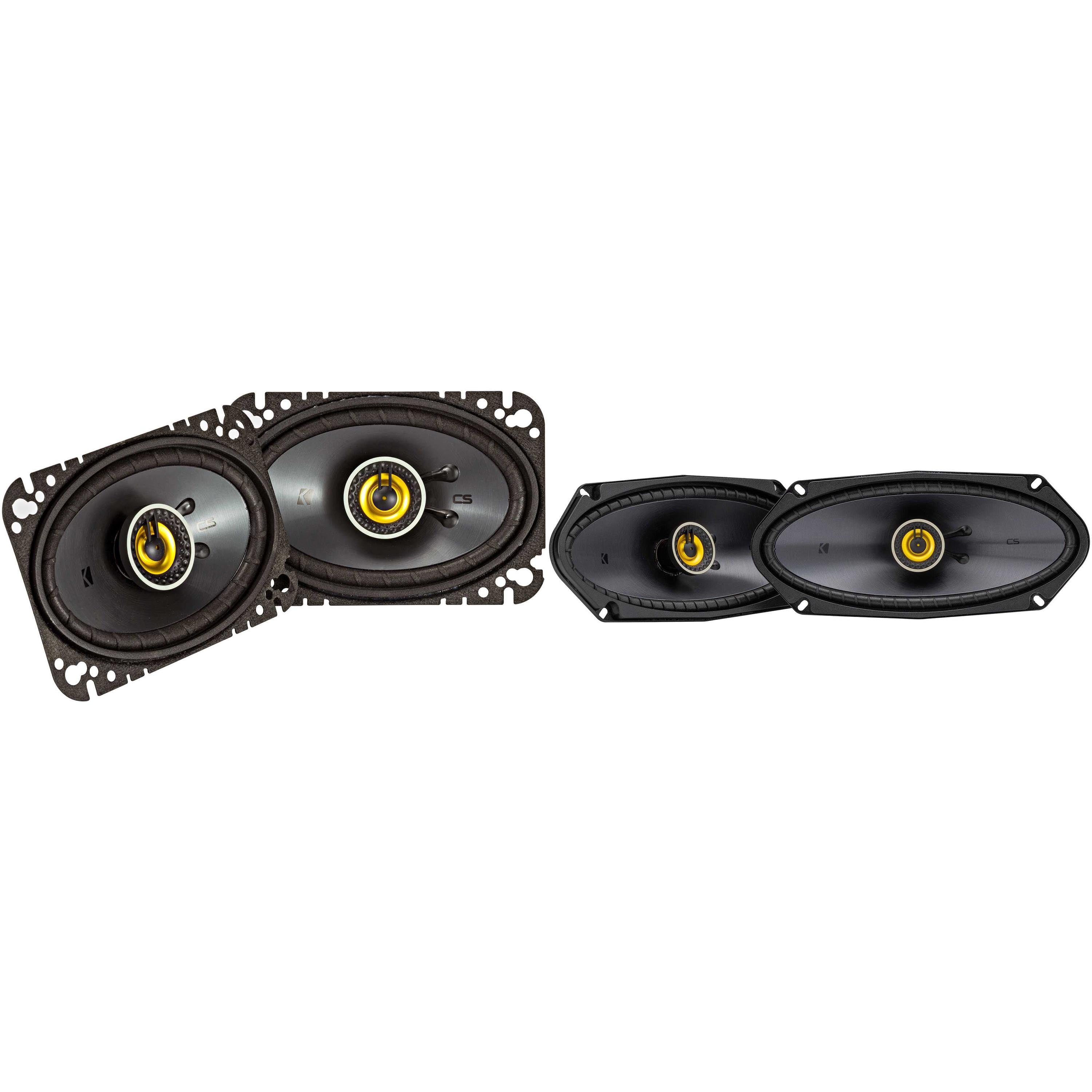 Kicker 50CSC4104 - 4x10" Drop-In Coaxial Speakers w/ 46CSC464 4x6 ...