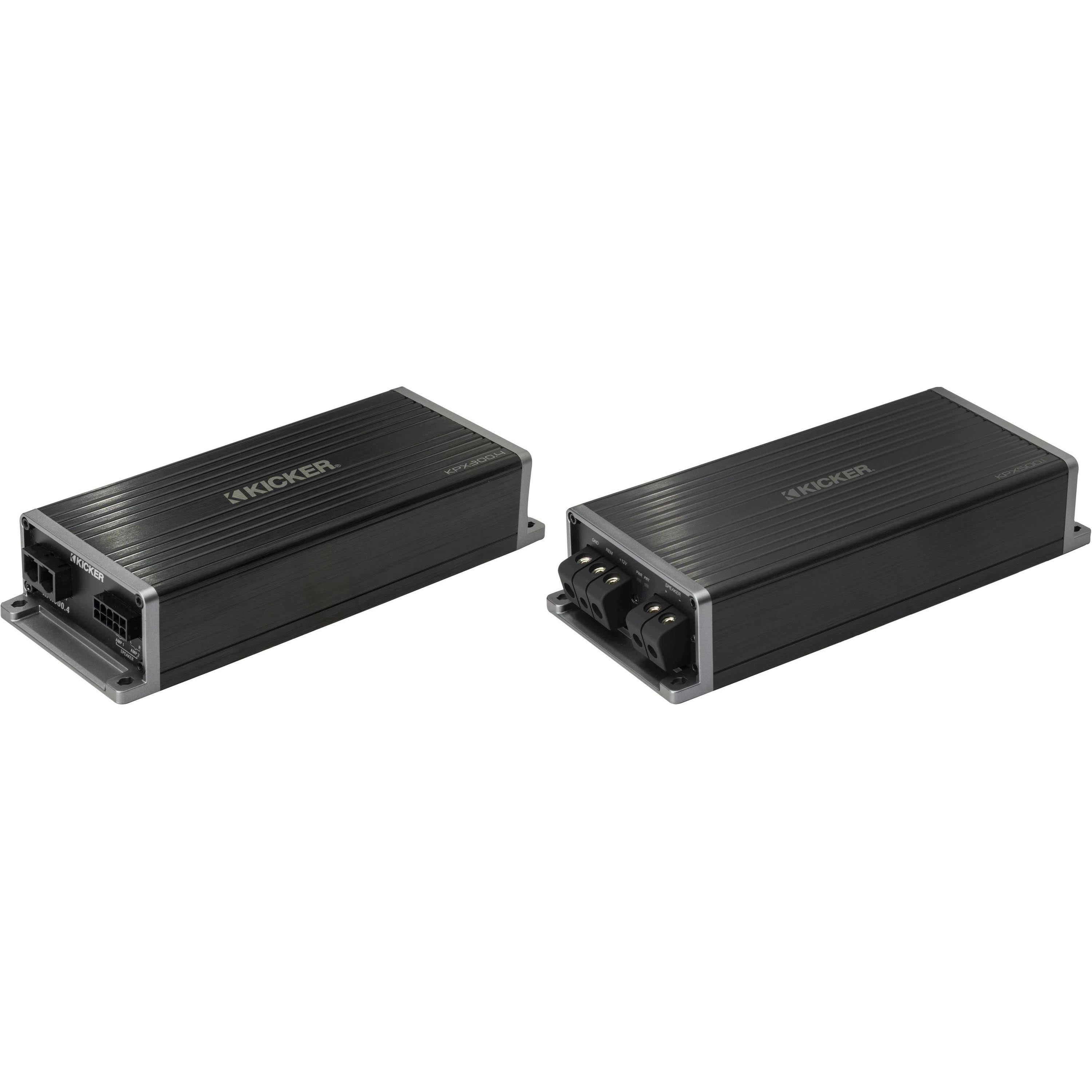 Kicker 51KPX5001 & 51KPX3004 KPX Powersports & Motorcycle Sub Amp w/ 4 ...