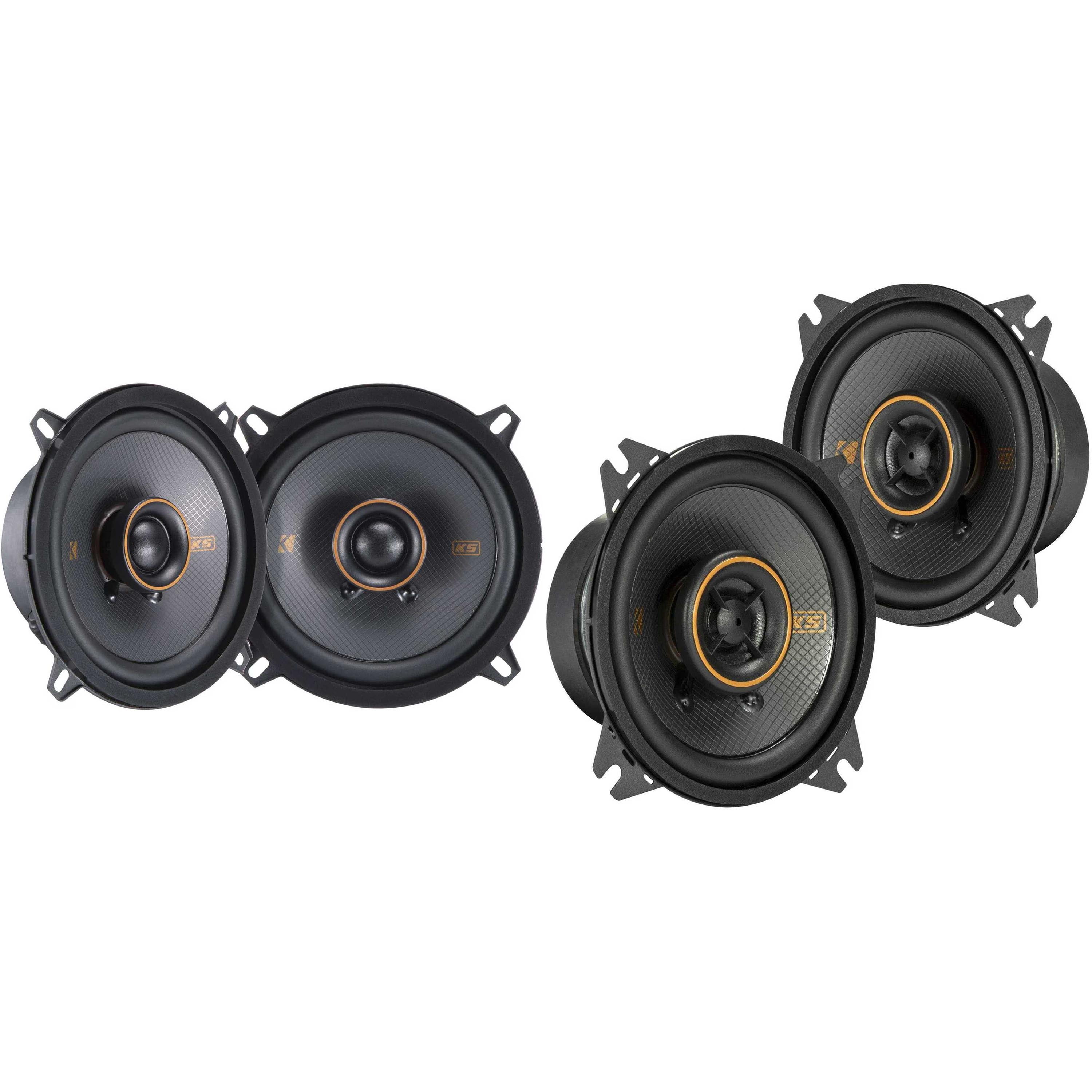 Kicker 51KSC504 KS-Series 5.25" Coaxial Speakers with .75" tweeters w/ 51KSC404 4" Coaxial ...