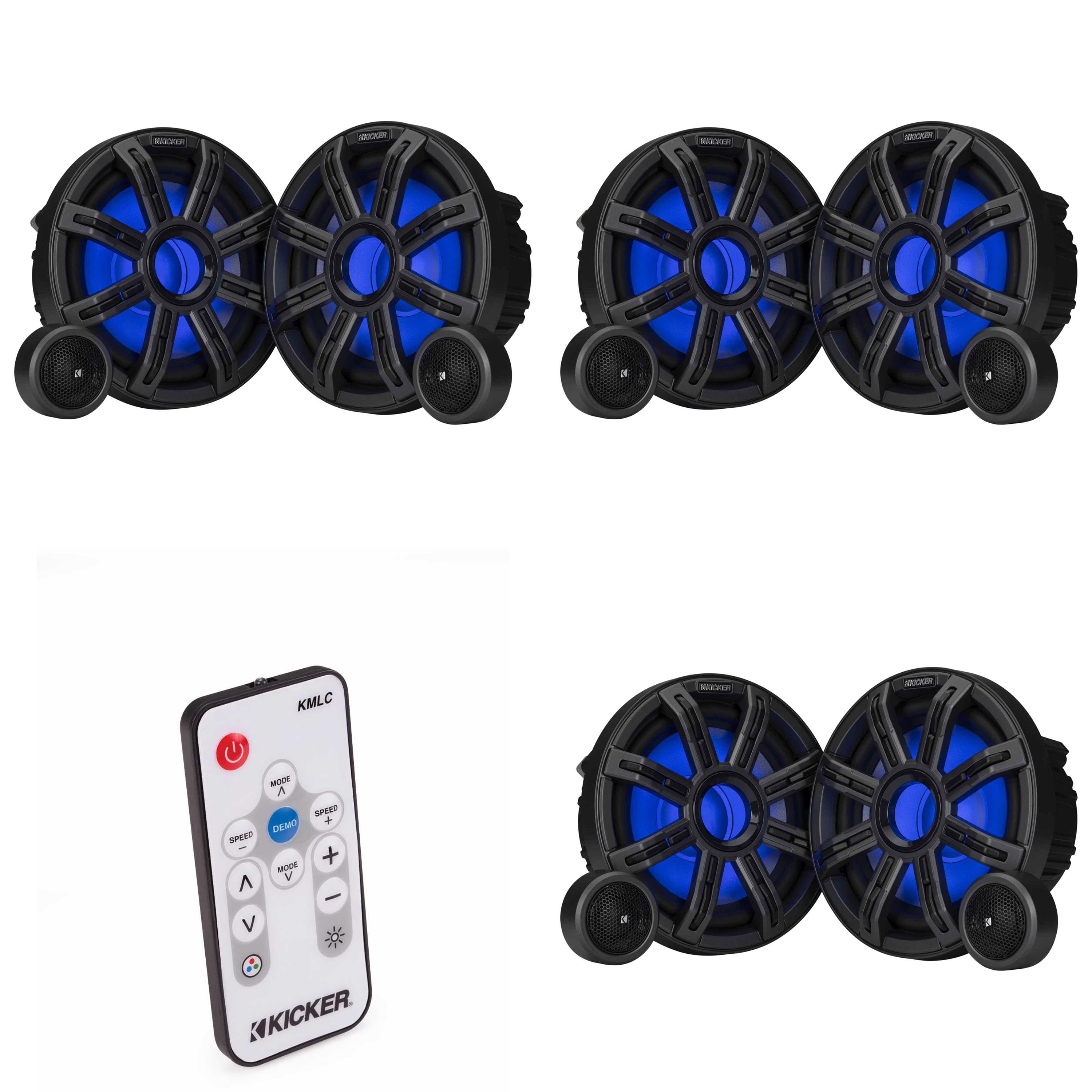 Kicker 51MSS84 - MSS 8-Inch Premium Marine 4-Ohm LED Component System ...