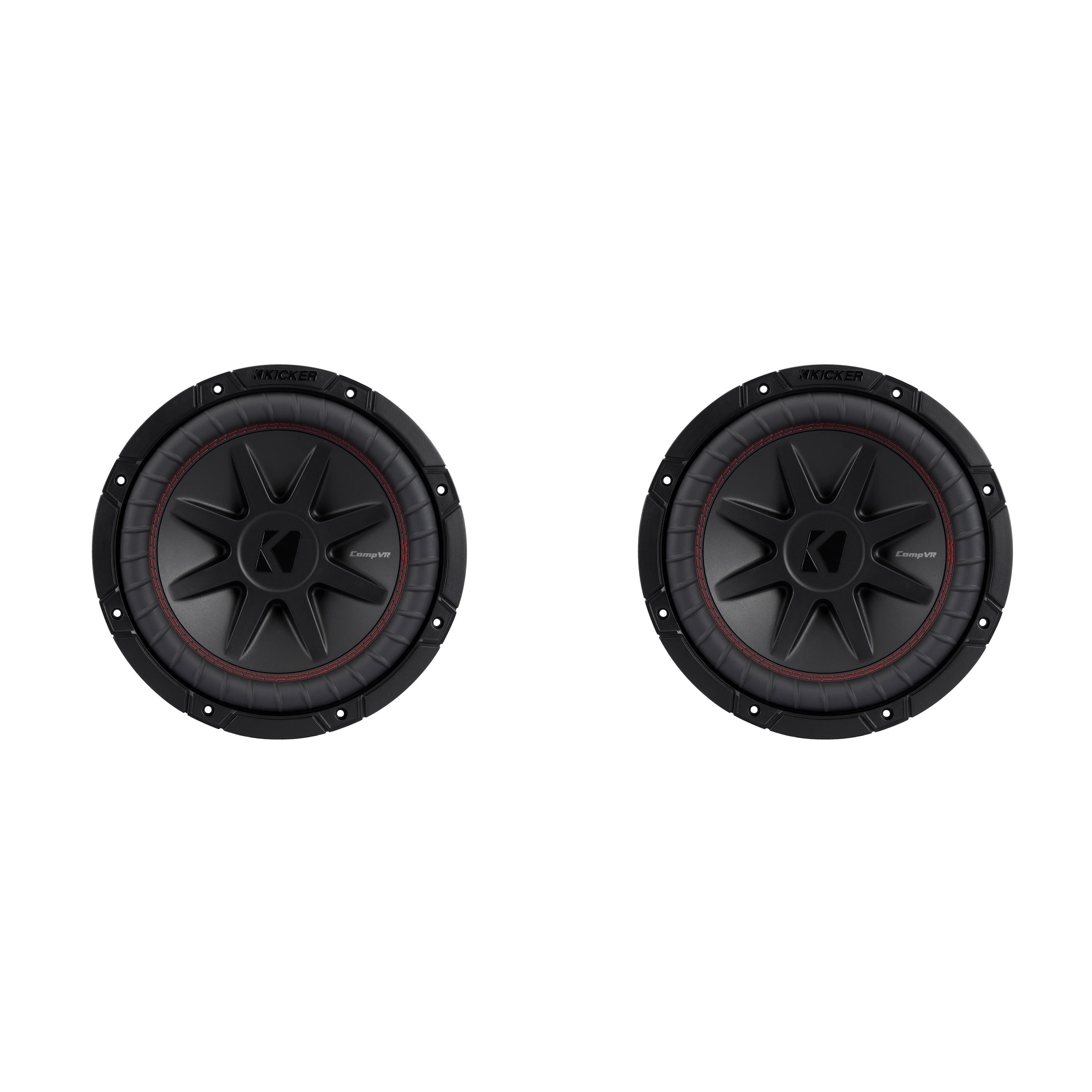Kicker 52CVR10 CompVR 10-Inch (250mm) Subwoofer, 4-Ohm DVC Bundle ...