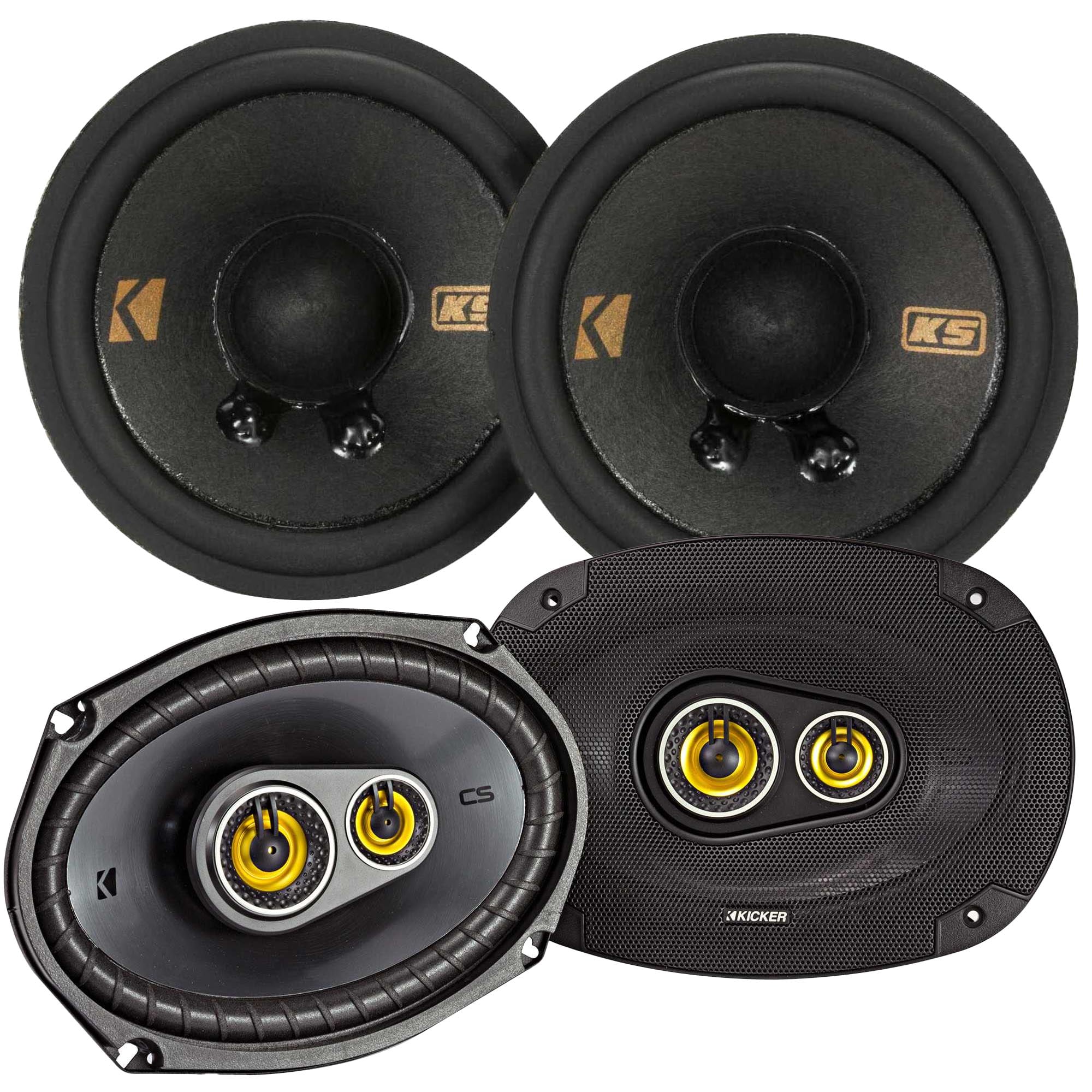 Kicker CSC6934 CS-Series 6x9" 3-Way Speaker Bundled with KSC2704 2.75 ...