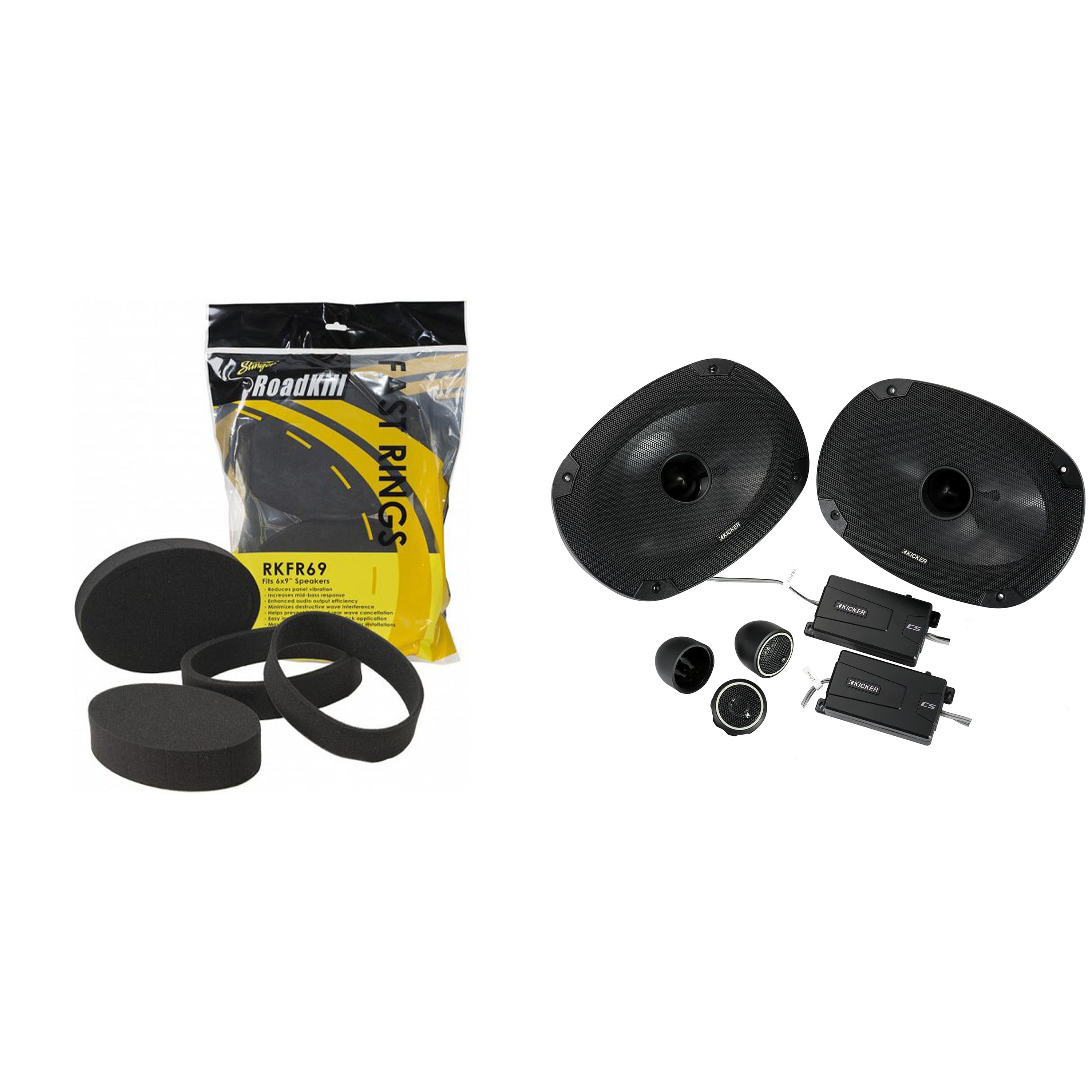 Kicker CSS 6x9" Component Set with RKFR69 Foam Fast Ring Speaker ...