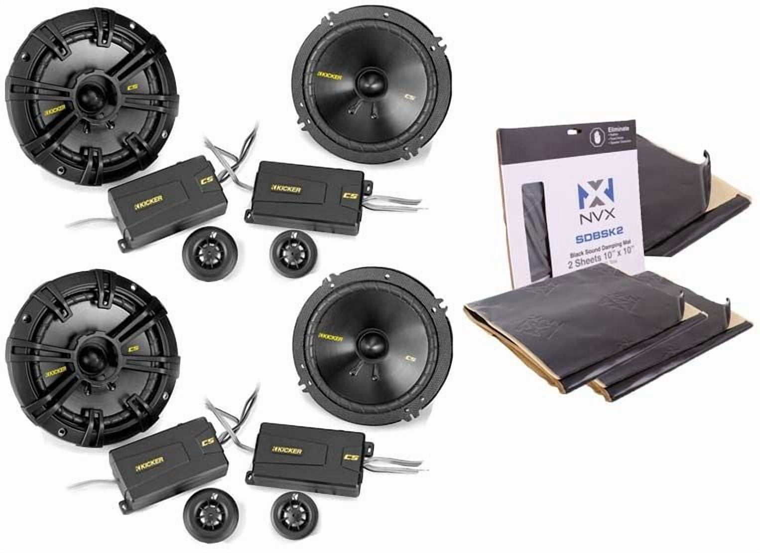 Kicker CSS65 with Speaker Installation Kit 600W Peak 6.5" Component Car ...