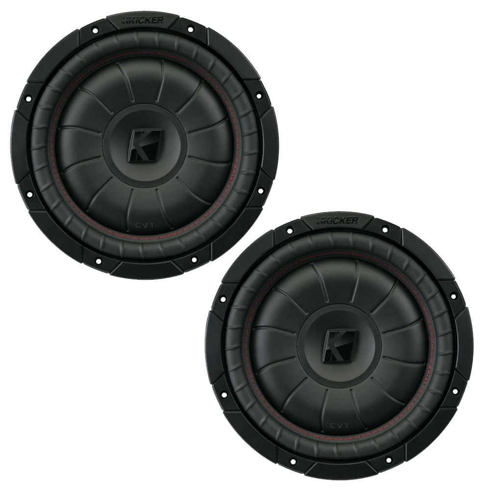 Kicker CVT10 CompVT 10-Inch (250mm) Subwoofer, 2-Ohm Bundle - Walmart.com