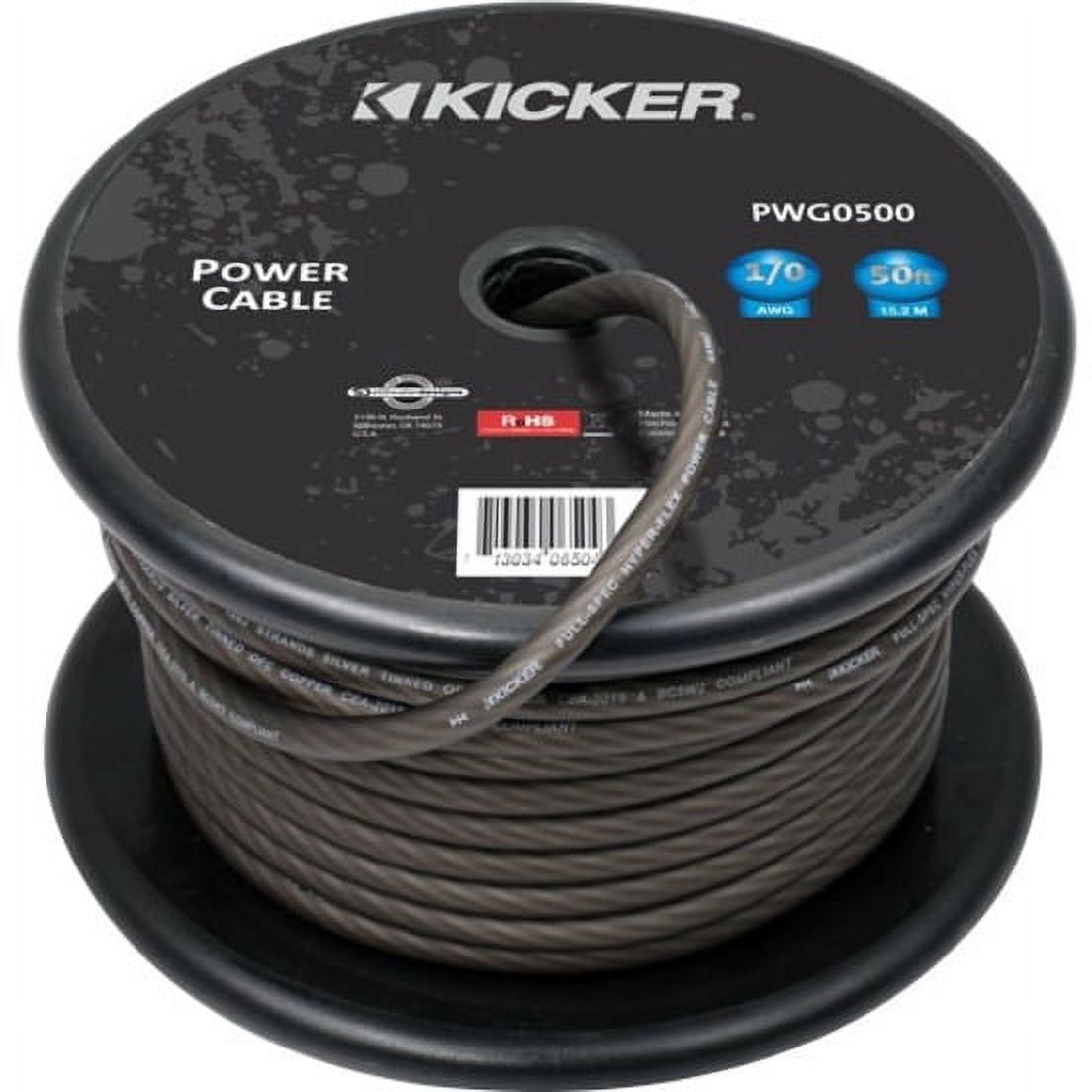 Kicker AudioPWG050 0 Ga. Power Wire Cable, Hyper-Flex, High Current ...