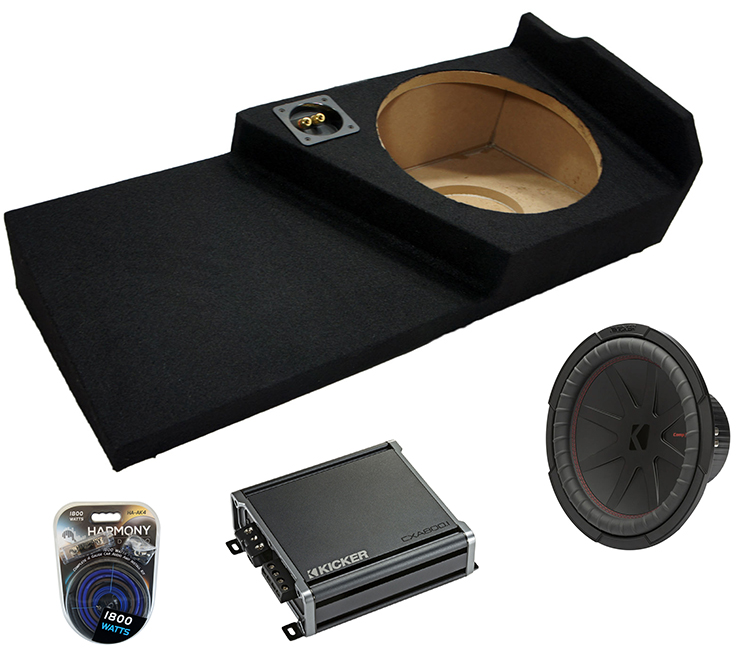 Kicker Chevy Silverado 14-UP 48CWR124 12 500W Sub, 46CXA8001 1600W Amp ...