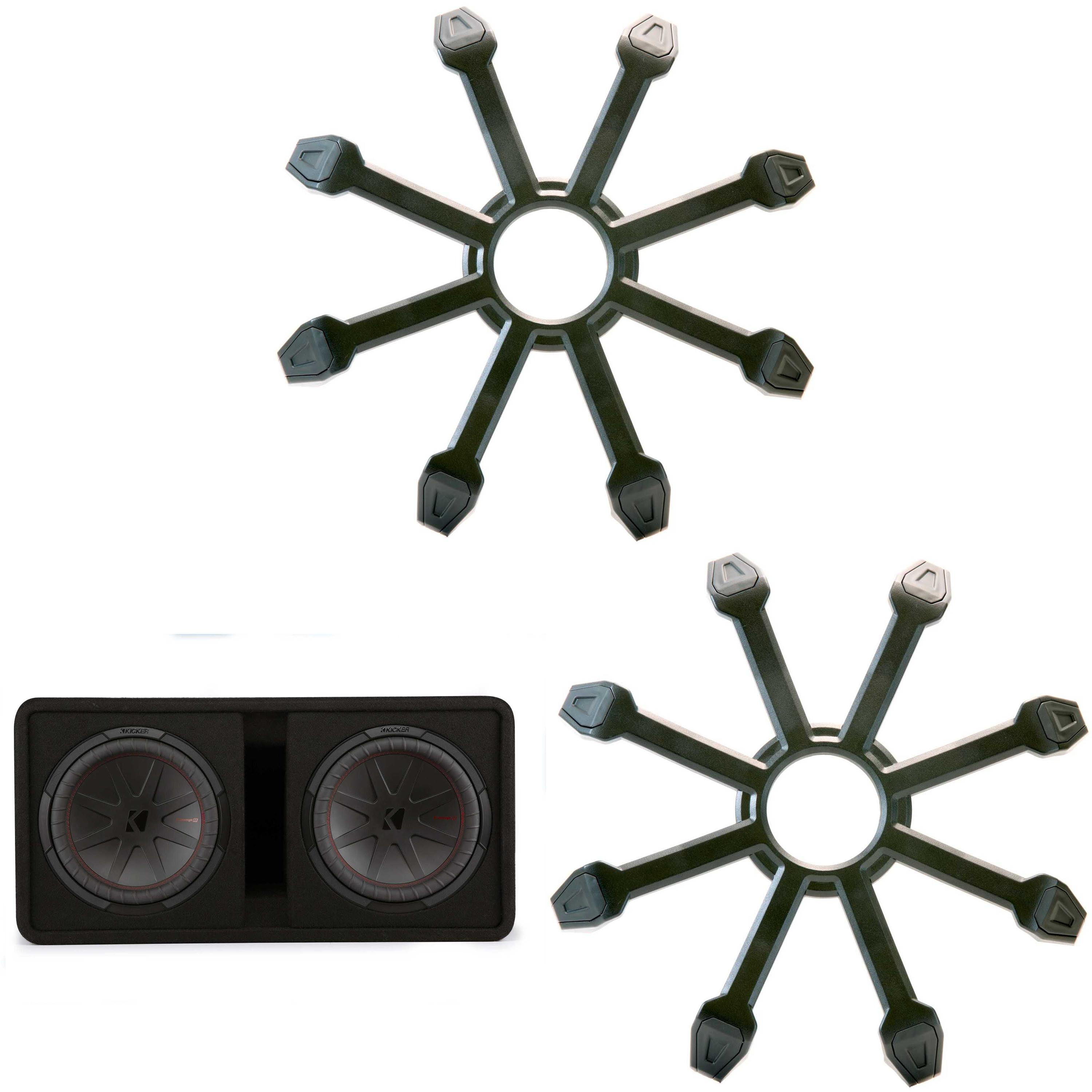 Kicker Comp R 12 Inch Dual Subwoofer in Vented Enclosure Package with ...