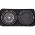 Kicker CompRT 800 Watt Dual 10 Inch Slim 2 Ohm Loaded Sealed Subwoofer ...