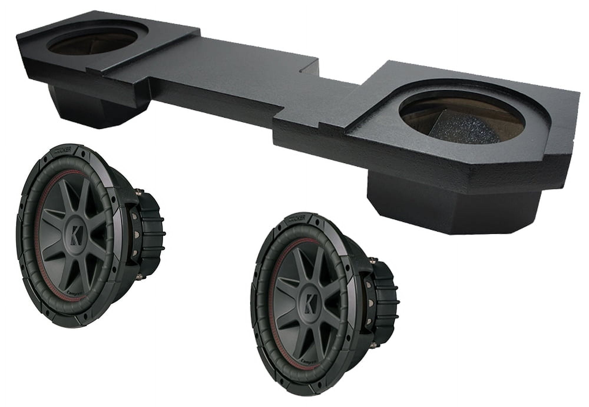 Kicker Dodge Ram 02-18 43CVR104 350W Sub & DTB2X10-QUAD-UP-RL Box ...