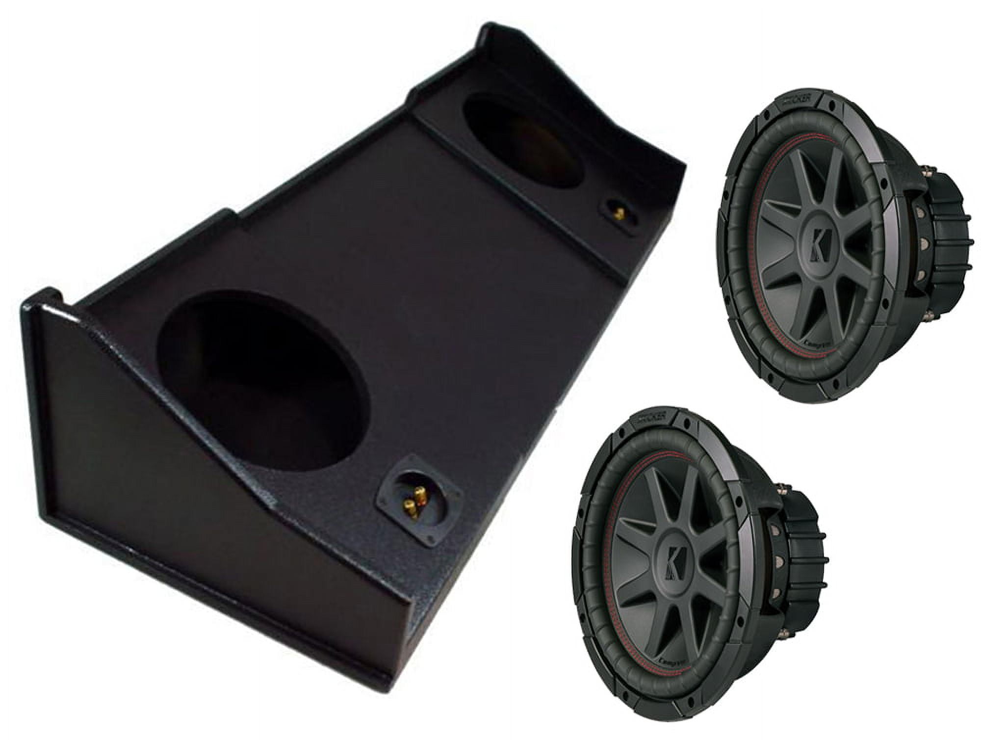 Kicker Dodge Ram 98-01 43CVR104 10" 350W Sub & EXDODGE2X10RL Dual 10" Sub Box - Walmart.com