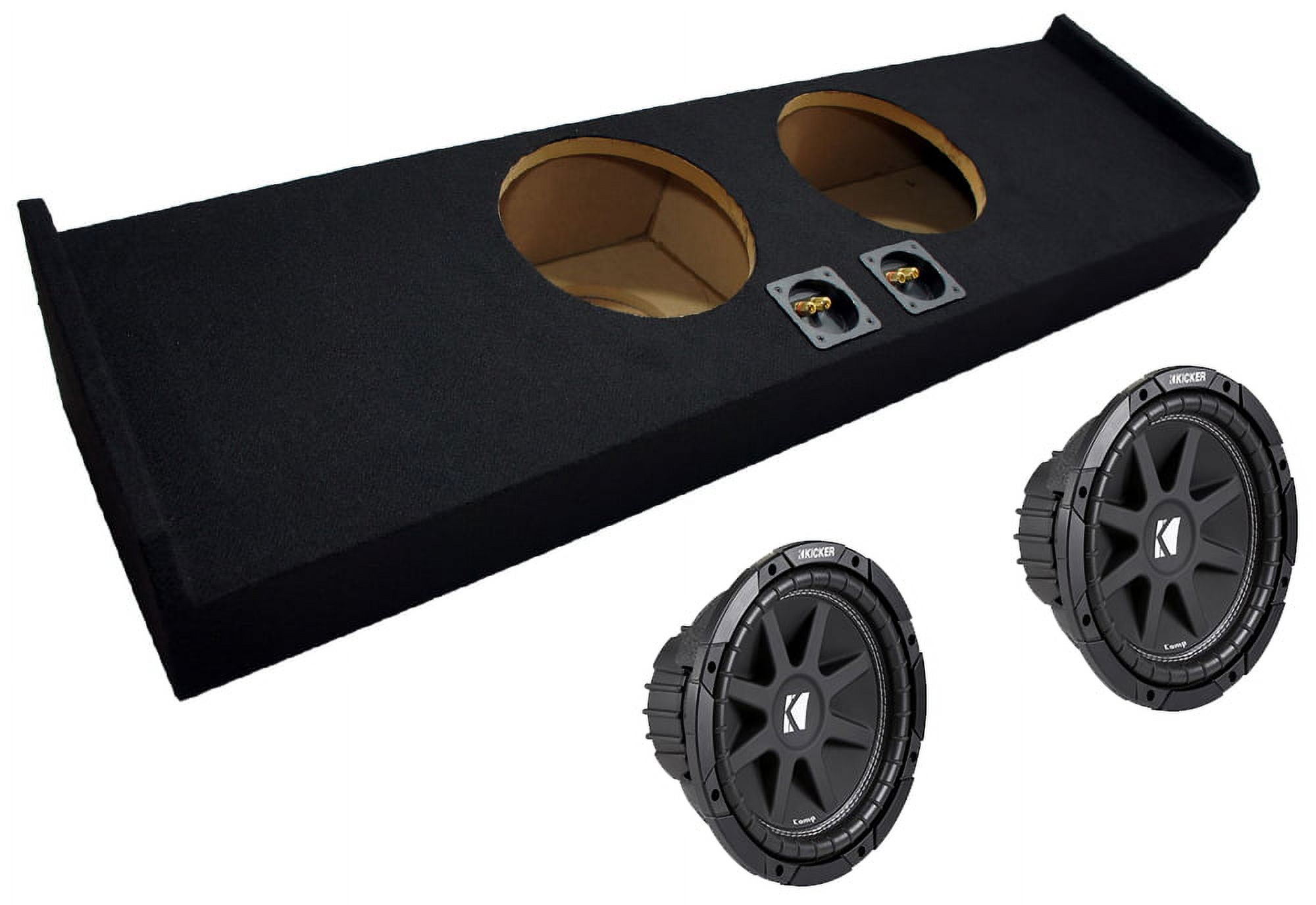 Kicker Ford F-150 09-12 43C104 C10 Series Sub & FORD2X10-150-CREW-09 Sub Box - Walmart.com